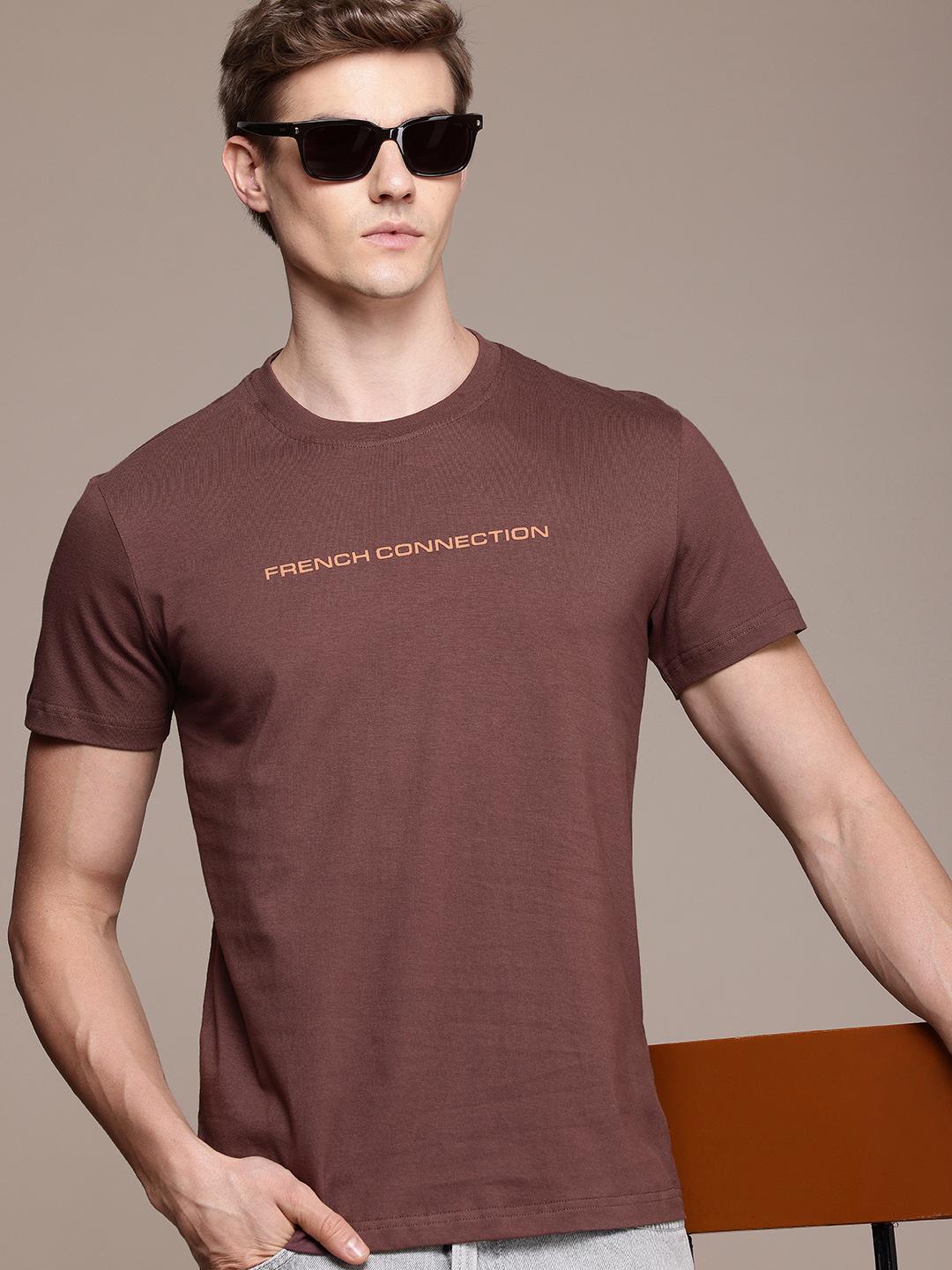 Buy French Connection Men Typography Printed Pure Cotton Bio Finish T ...