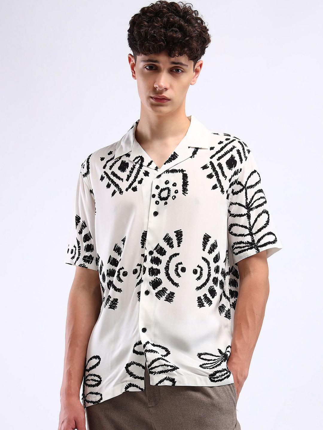 Buy Flying Machine Men Opaque Printed Casual Shirt - Shirts for Men ...