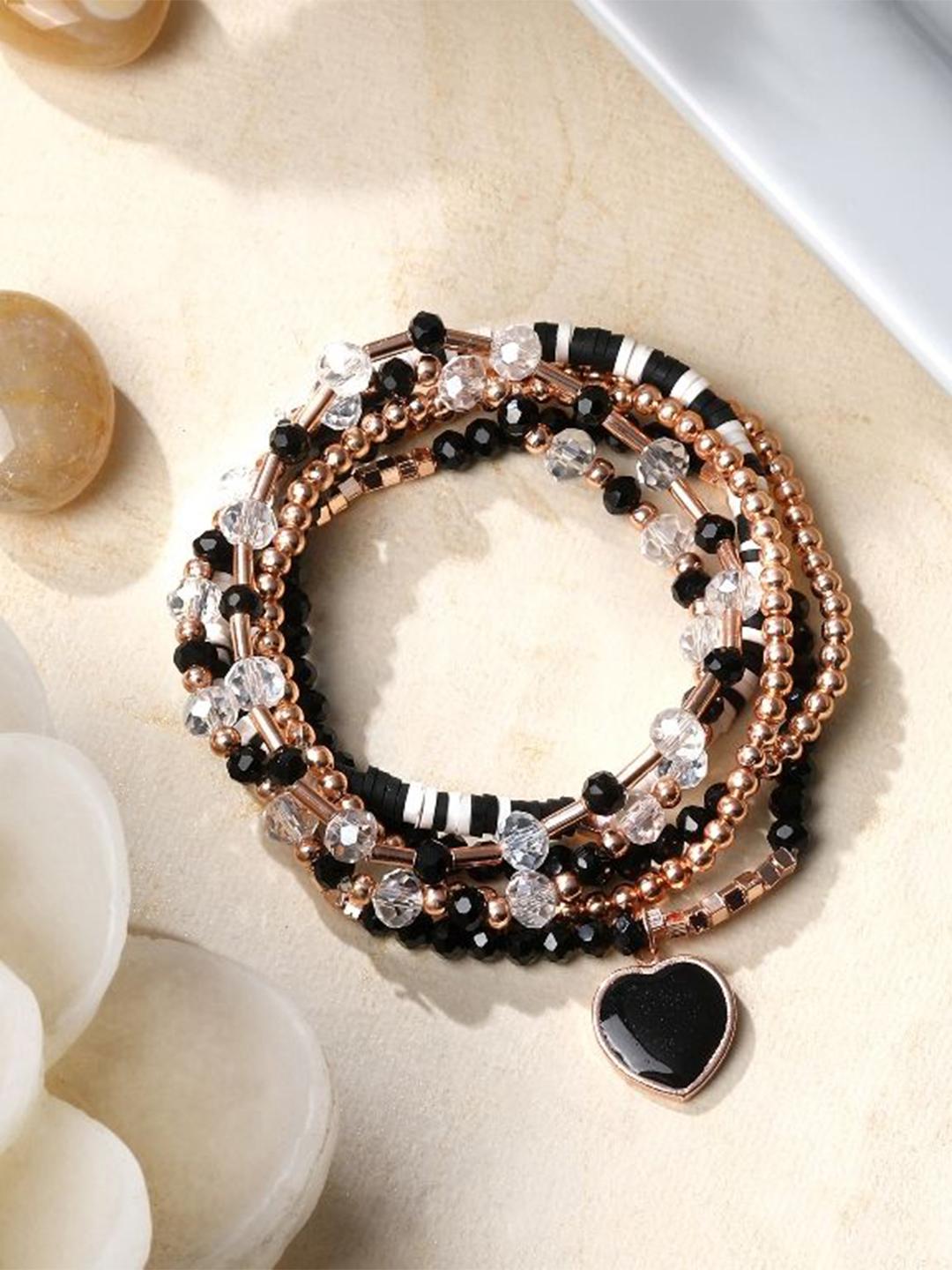 Buy Cierra Rose Gold Plated Beaded Multistrand Bracelet - Bracelet for ...