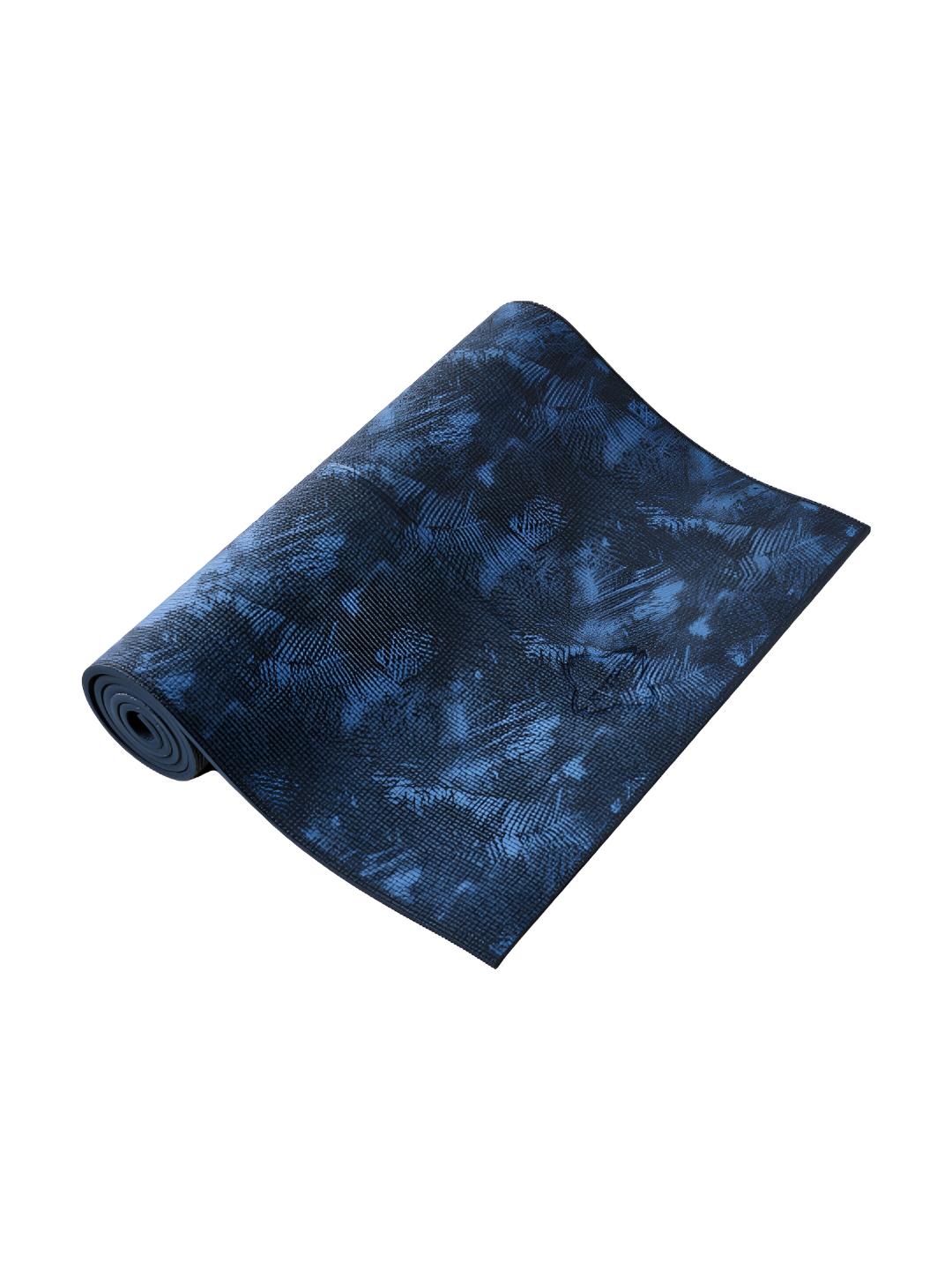 Buy Decathlon DOMYOS Navy Blue Printed Rectangular Anti Skid Yoga Mat 8 ...