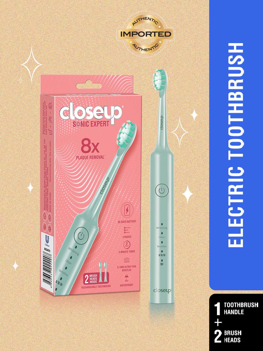 Buy Closeup Sonic Expert 8x Plaque Removal Electric Toothbrush & 2 ...