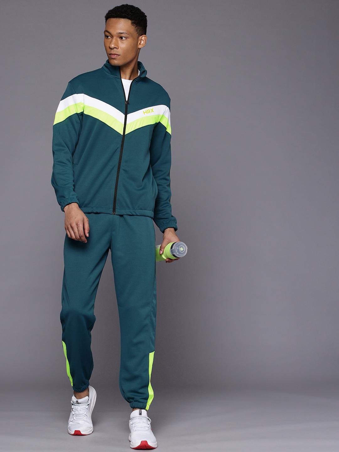 Buy HRX By Hrithik Roshan Striped Rapid Dry Running Tracksuits ...