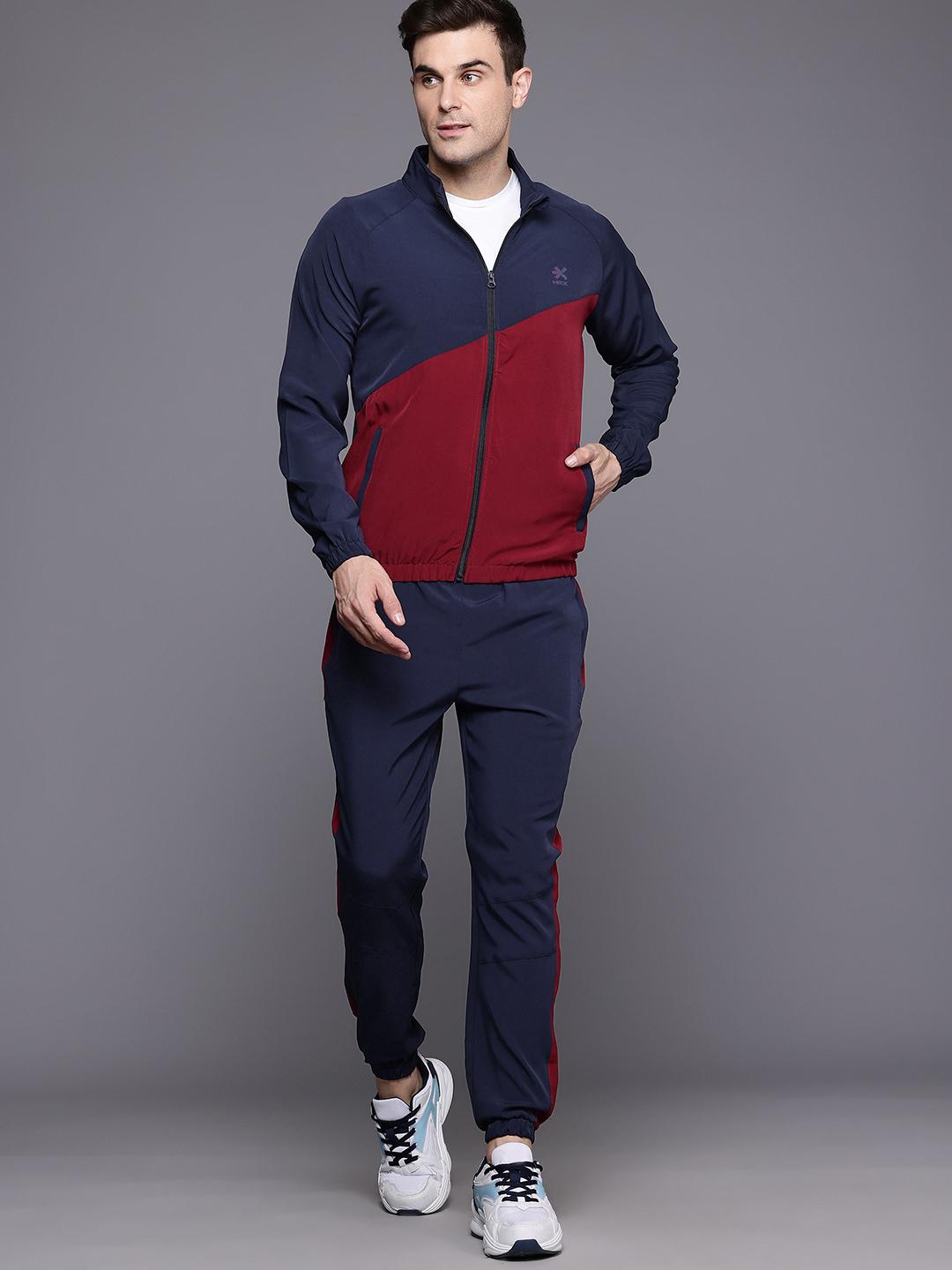 Buy HRX By Hrithik Roshan Rapid Dry Colourblock Running Track Suit ...