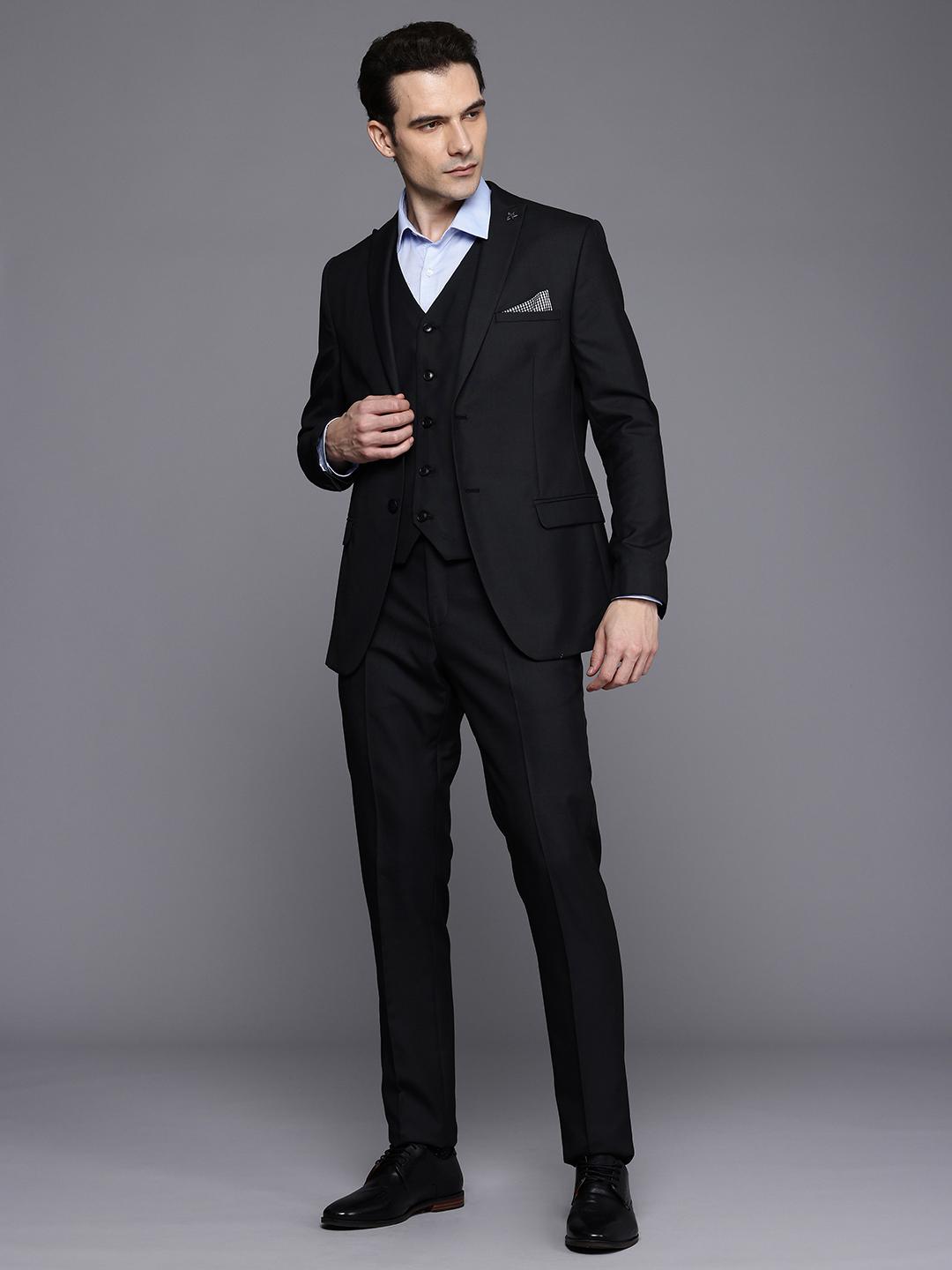 Buy Theme Men 3 Piece Checked Slim Fit Suit - Suits for Men 30421965 ...