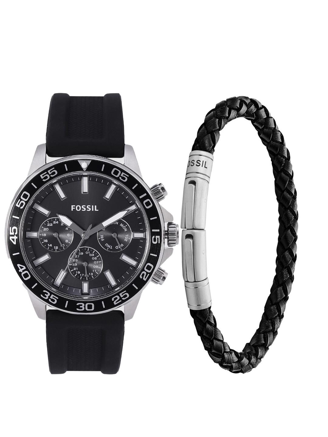 Buy Fossil Men Set Of 2 Bracelet With Analogue Watch BQ2494 - Watches ...