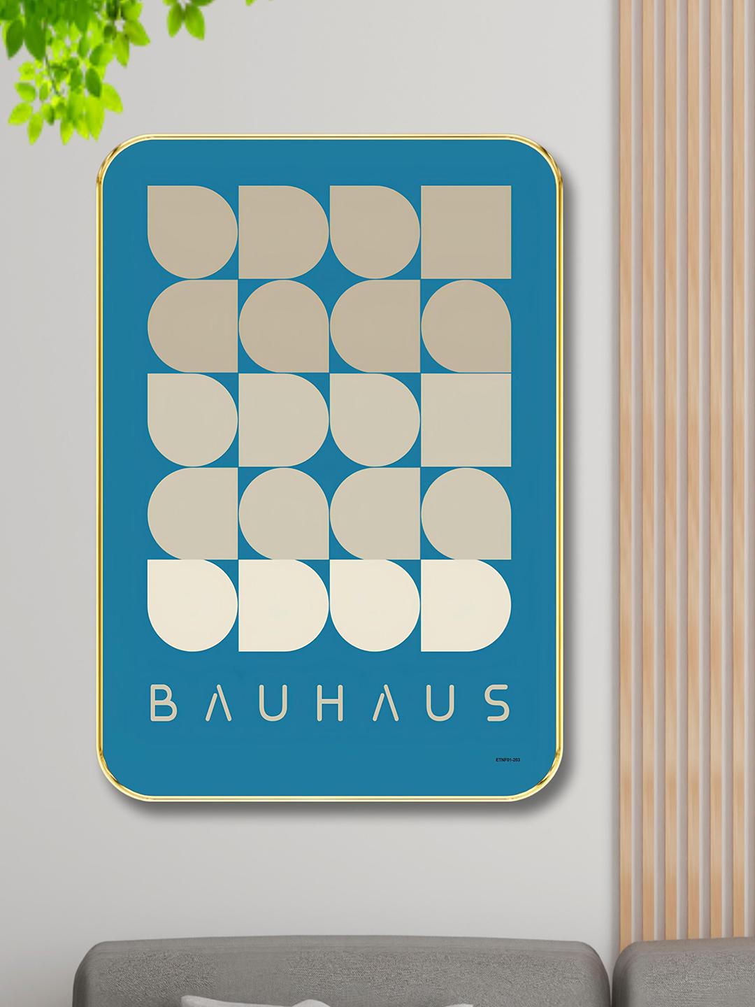 Buy SAF Blue & White 1 Piece Wood Abstract Wall Paintings - Wall Art ...