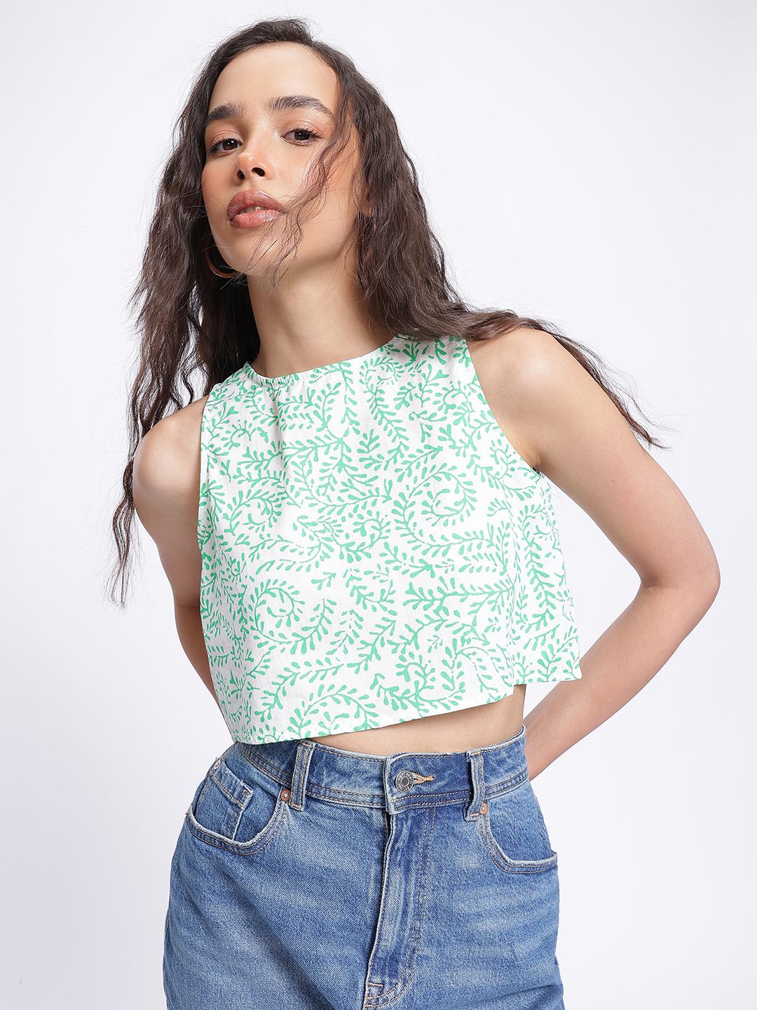 Buy DressBerry X Fwd Indie Florals A Line Crop Top - Tops for Women ...