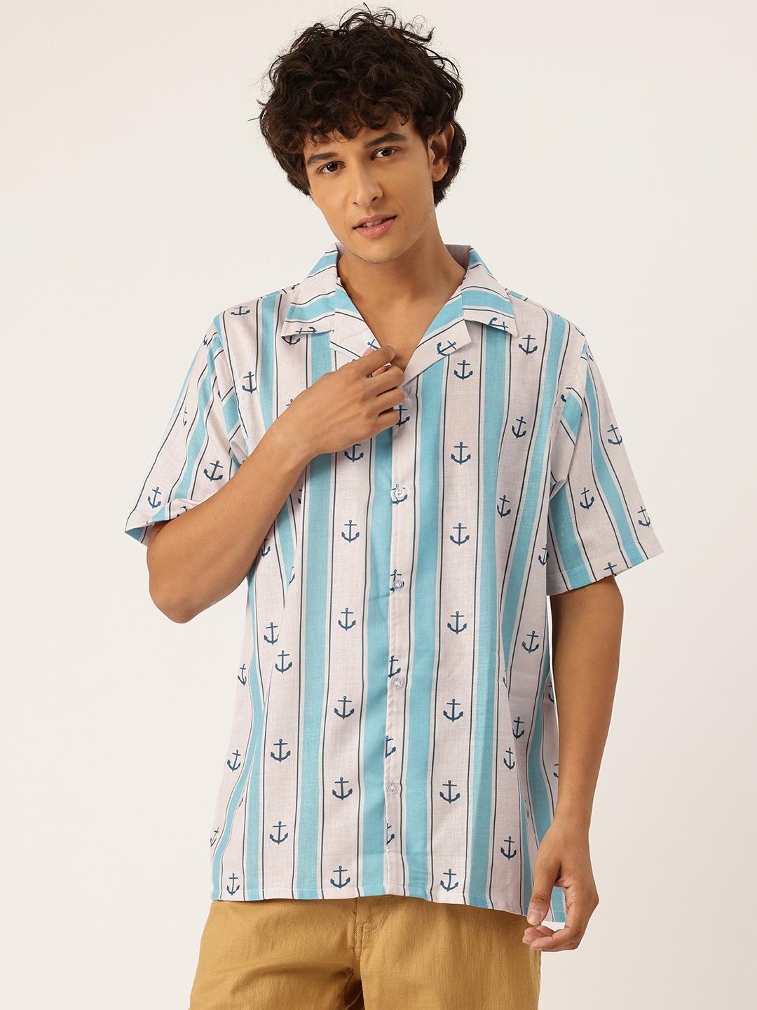 Buy Rapra The Label Men Comfort Opaque Printed Casual Shirt - Shirts ...