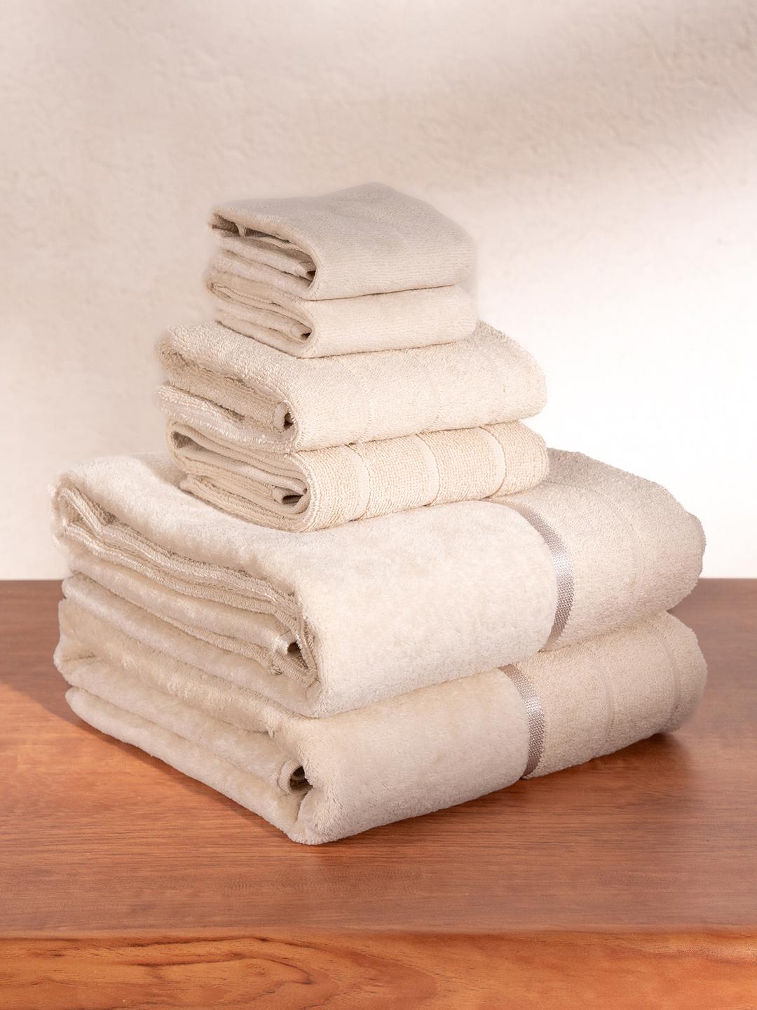 Buy DAMENSCH Premium Cotton Soft Sheared Terry Better Basic Towels Set ...