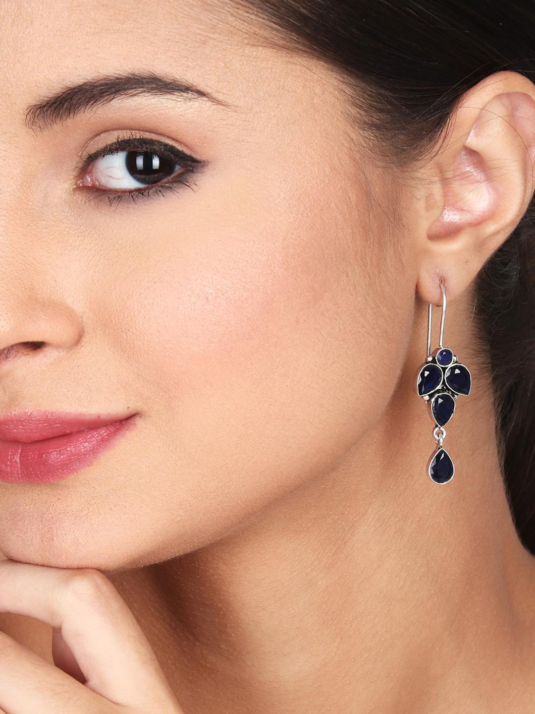 Buy Anvik Silver Plated Contemporary Drop Earrings - Earrings for Women ...