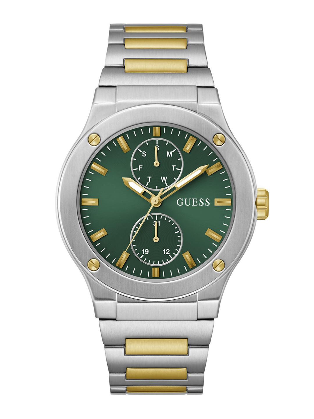 Buy GUESS Round 45mm Green Dial Analog Men Watch GW0795G1 - Watches for ...