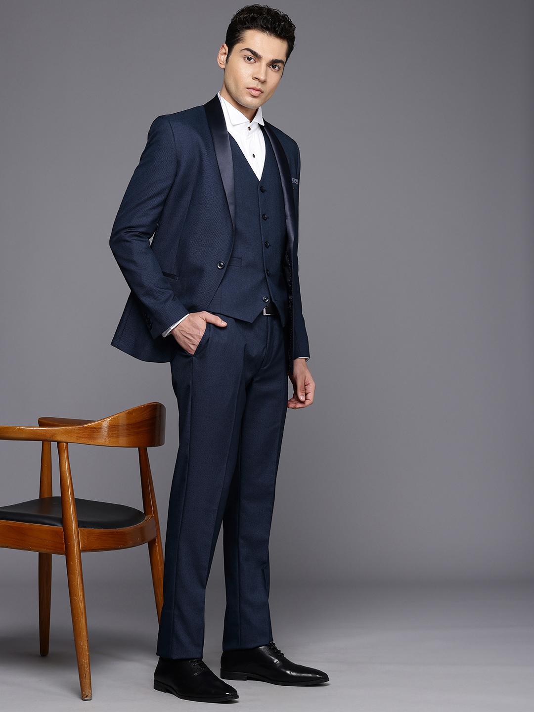 Buy Theme Single Breasted Slim Fit Party 3 Piece Suit - Suits for Men ...