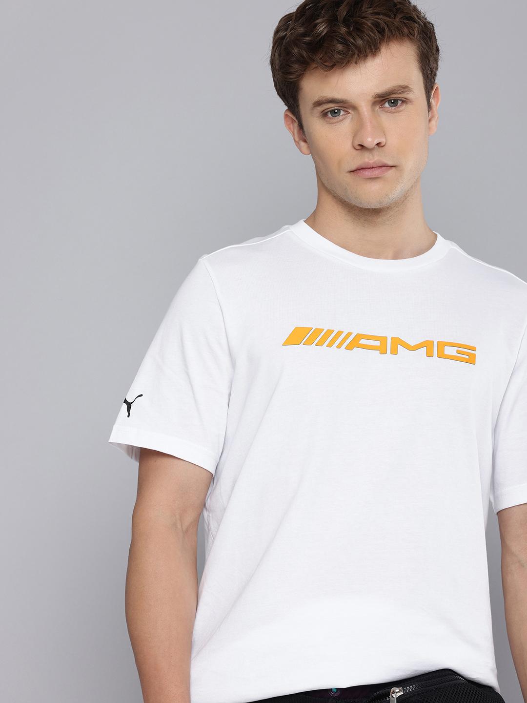 Buy PUMA Motorsport Mercedes AMG Logo Typography Printed T Shirt ...