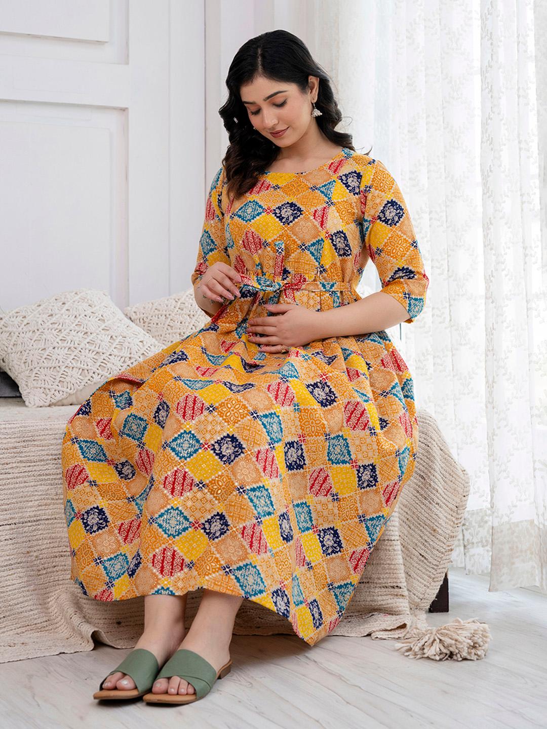 Buy Nayo Print Maternity Maxi Dress - Dresses for Women 30719491 | Myntra
