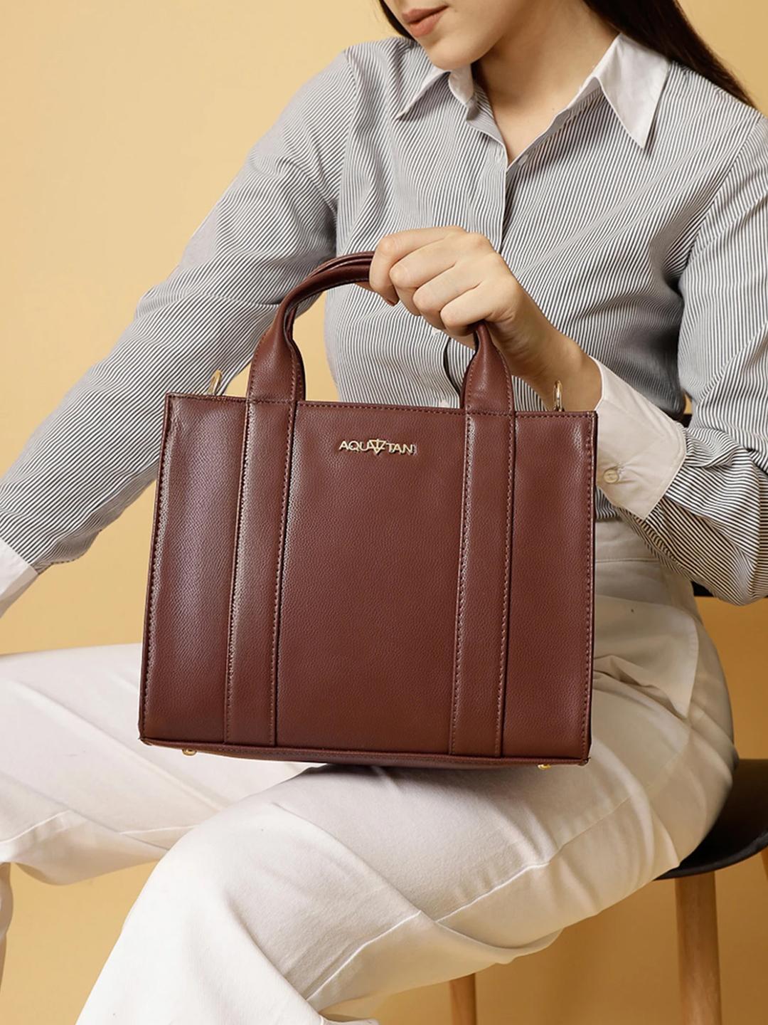 Buy AQUATAN PU Structured Handheld Bag - Handbags for Women 30728378 ...