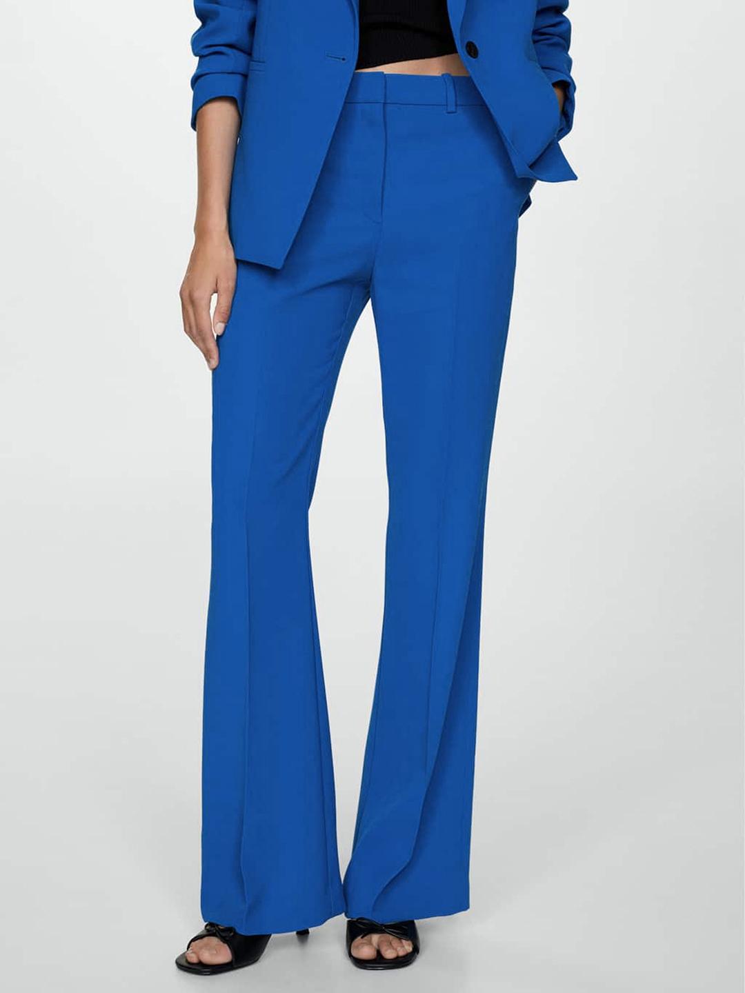 Buy MANGO Women Formal Regular Fit Trousers - Trousers for Women ...