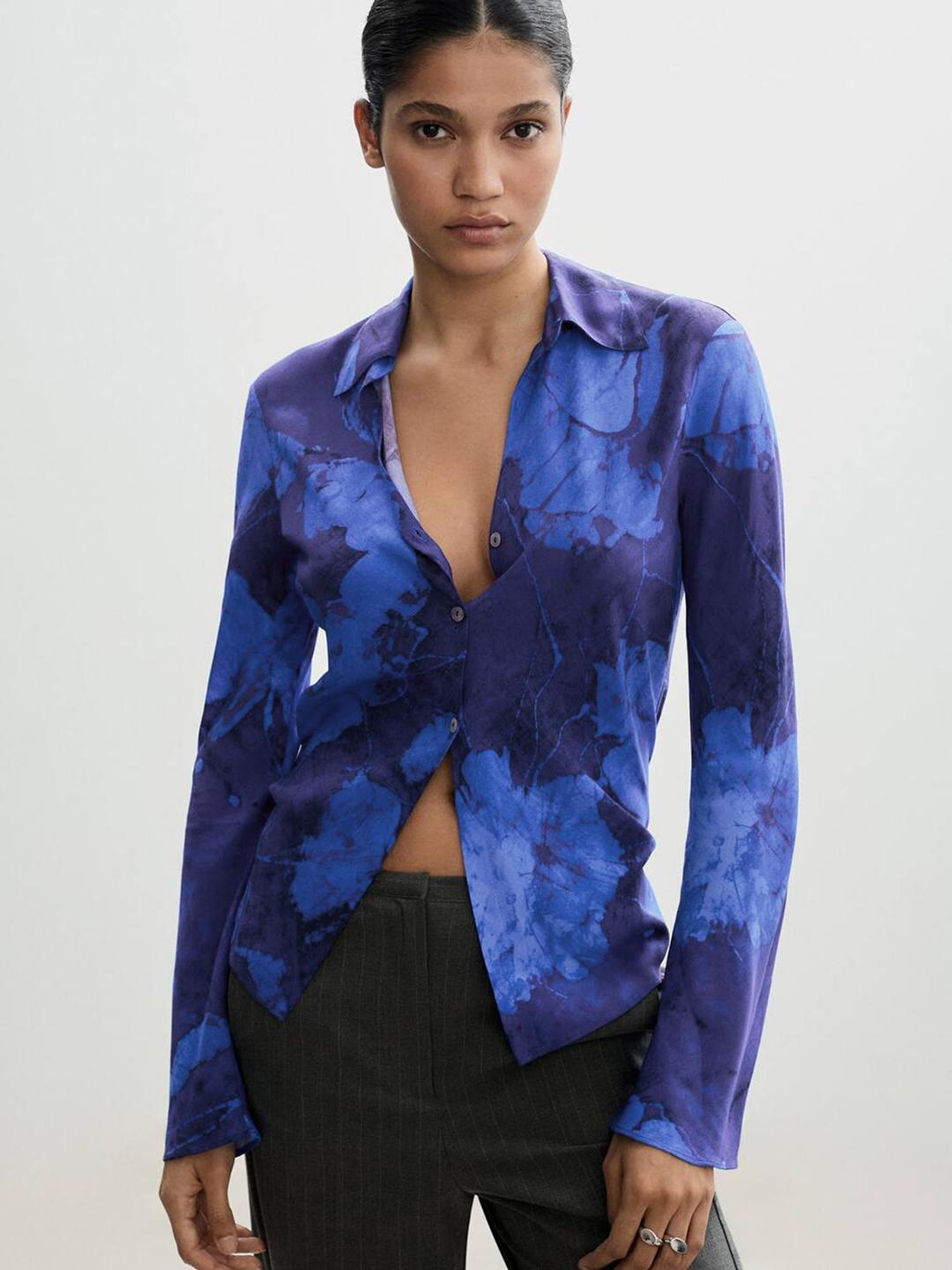 Buy MANGO Floral Print Shirt Style Top - Tops for Women 30743242 | Myntra