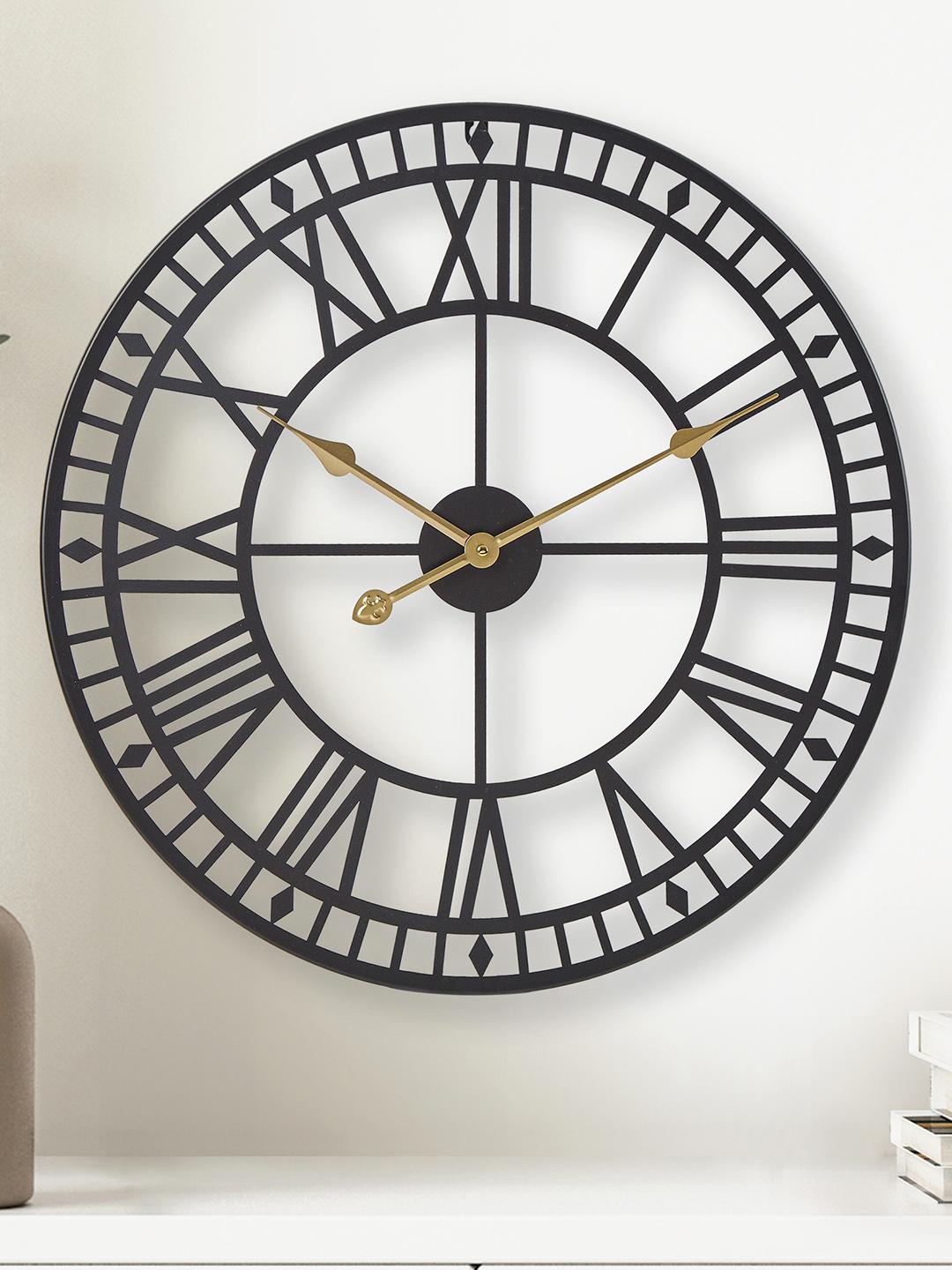 Buy Home Centre Casablanca Pioneer Black Textured Round Contemporary ...