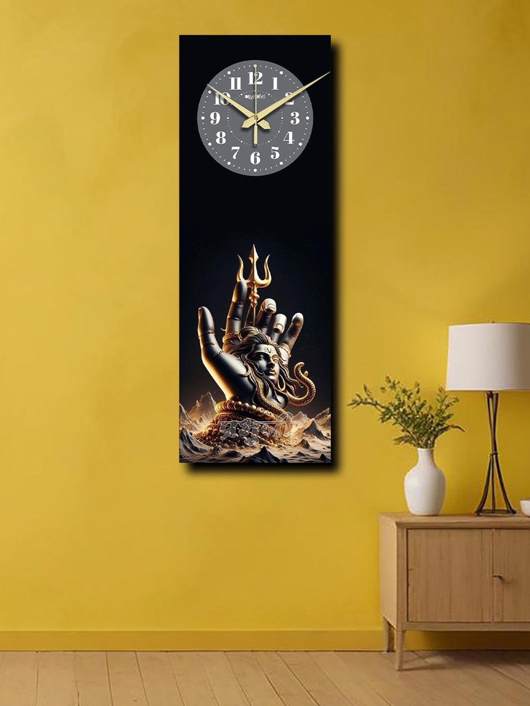 Buy OLIVE TREE Black Wood Tic Toc Movement Rectangle Battery Analogue ...