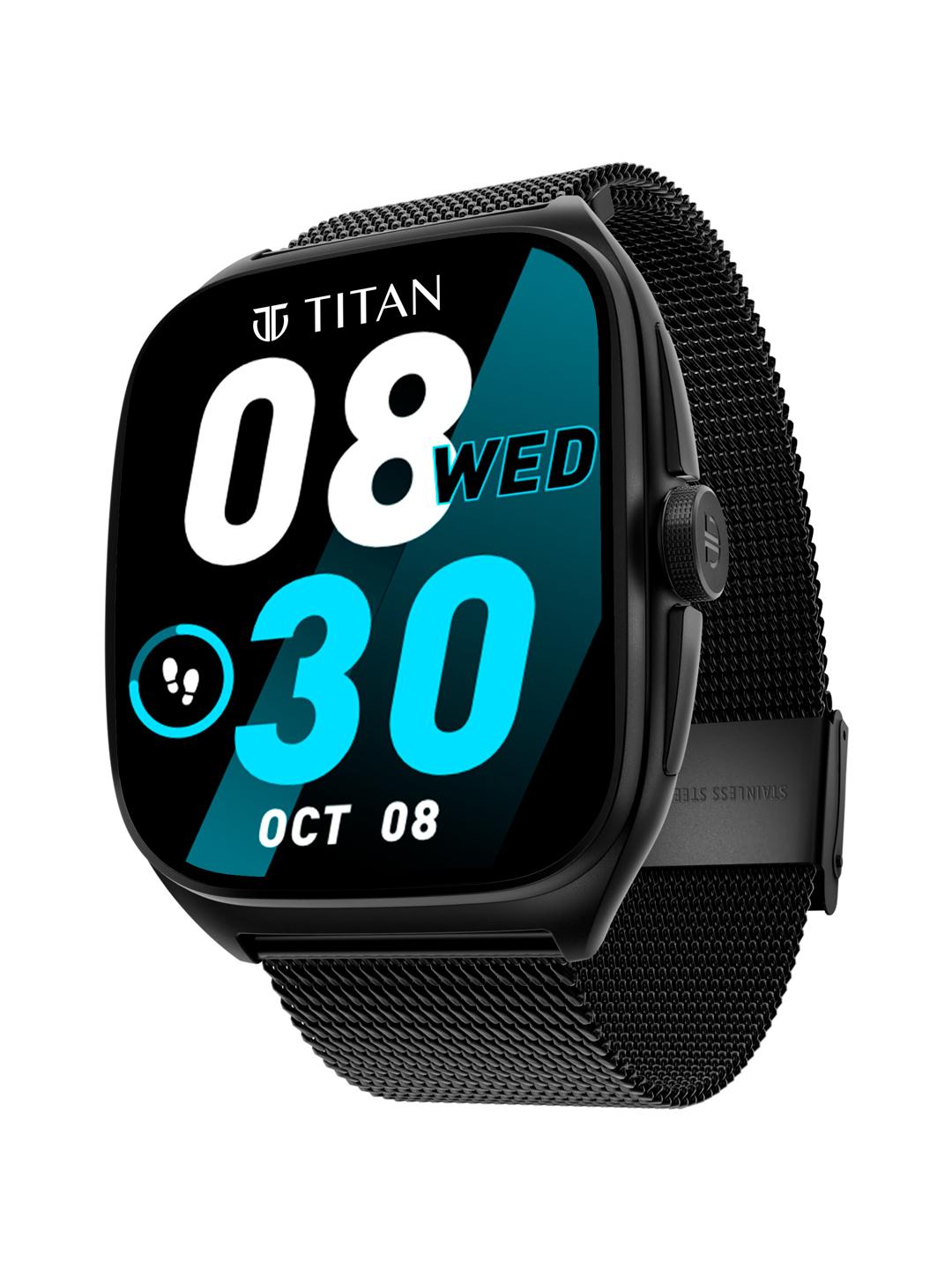 Buy Titan Evolution 1.85 Curved AMOLED Display Working Crown BT Calling ...