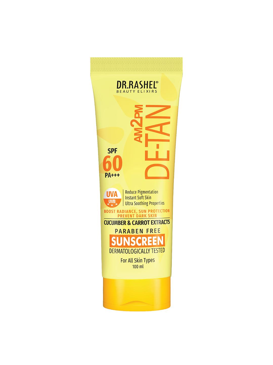Buy DR.RASHEL De Tan Sunscreen SPF 60 PA+++ With Cucumber For Face ...