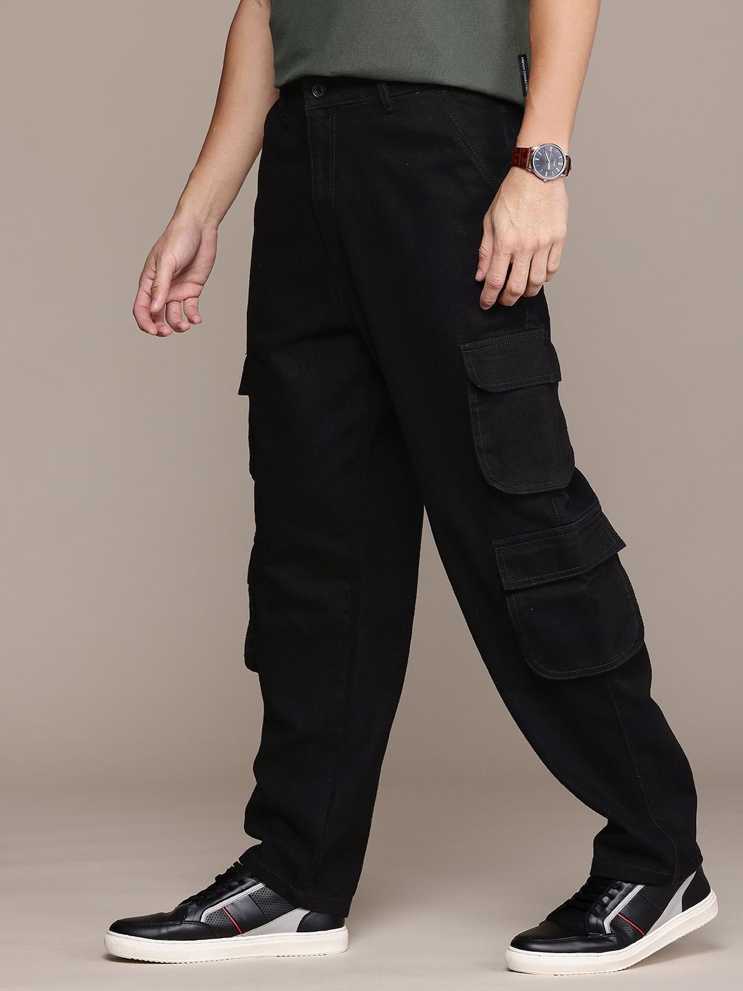 Buy French Connection Men Smart Relaxed Fit Pure Cotton Cargo Jeans ...