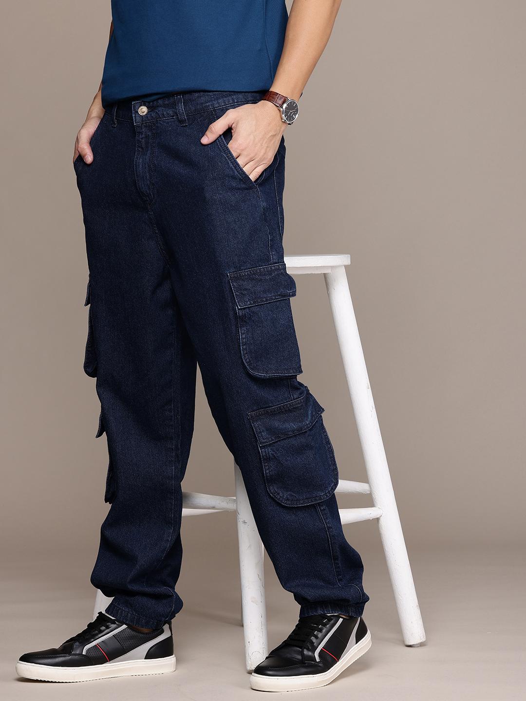 Buy French Connection Men Smart Relaxed Fit Pure Cotton Cargo Jeans ...