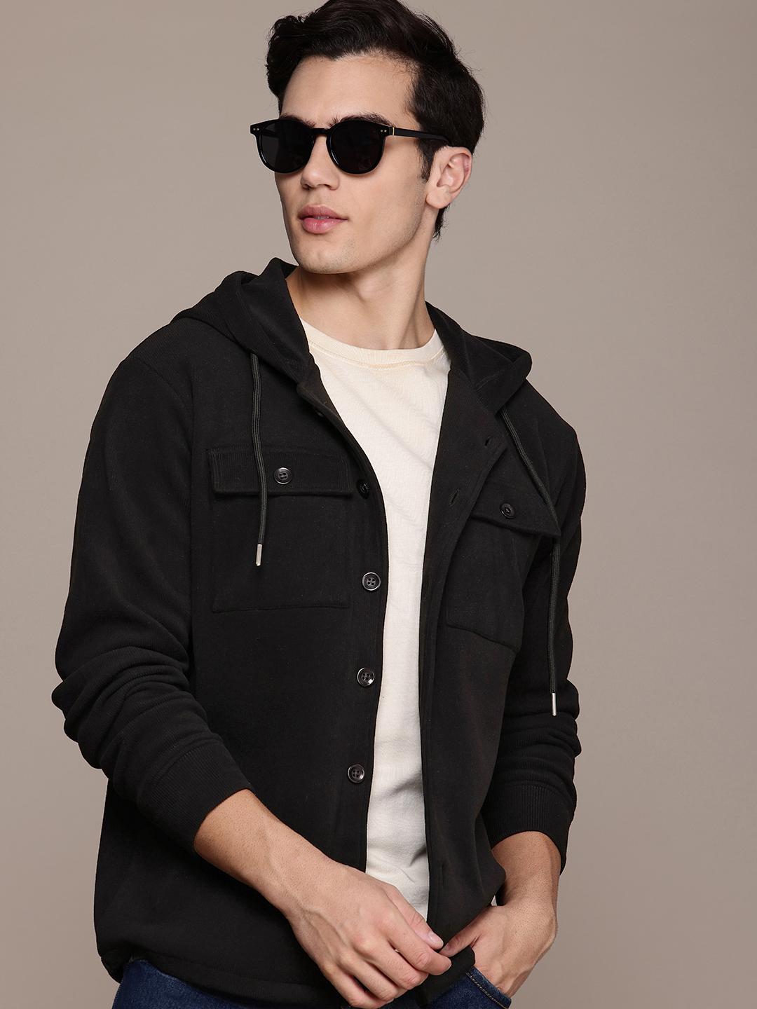 Buy French Connection Open Front Hooded Jacket - Jackets for Men ...