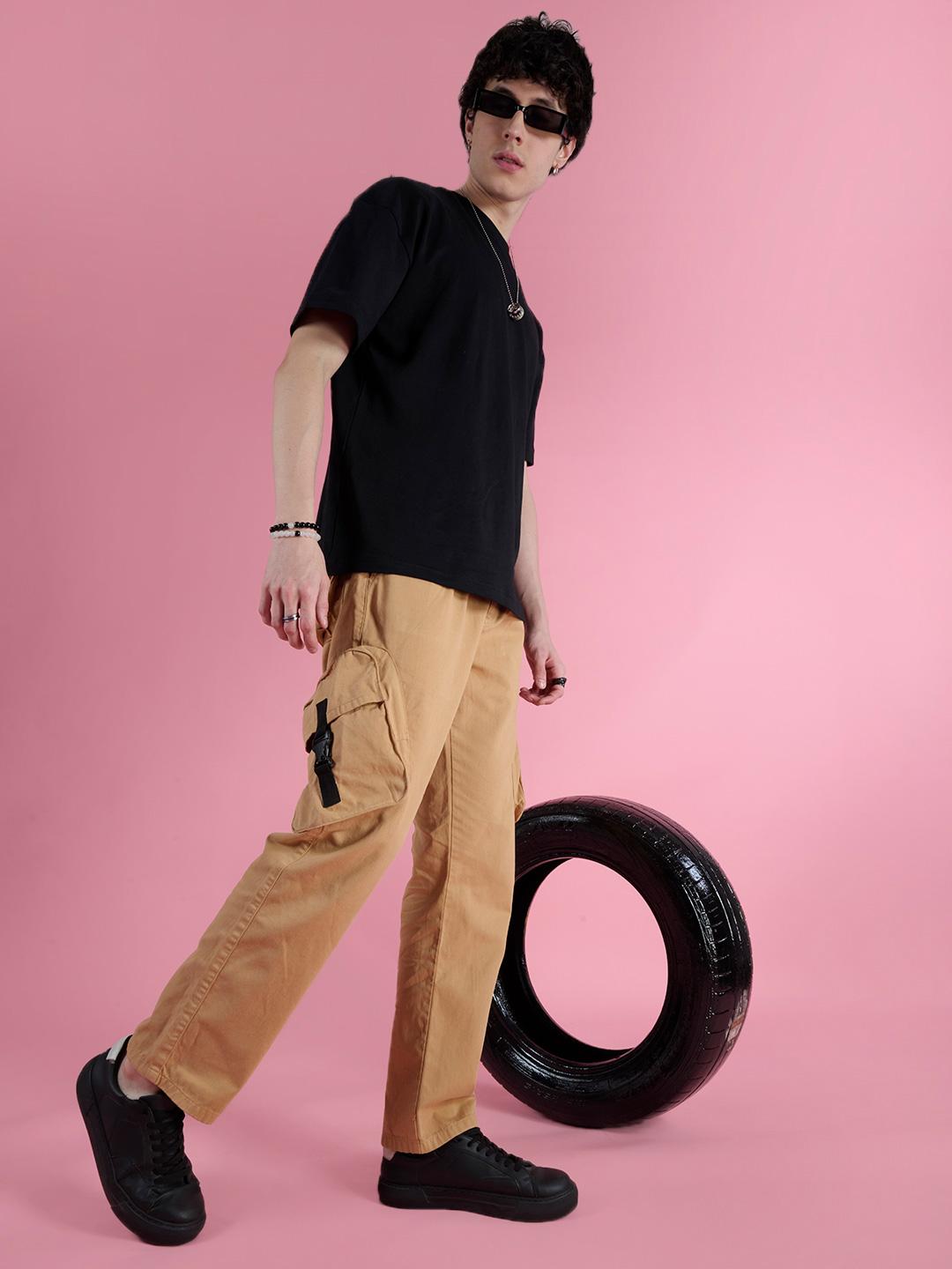 Buy Bene Kleed Men Classic Straight Fit High Rise Chinos Trousers ...