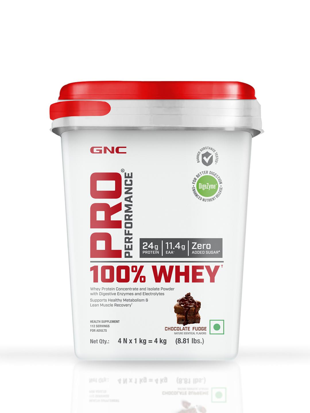 Buy GNC Pro Performance 100% Whey Protein Powder Chocolate Fudge 4 Kg ...