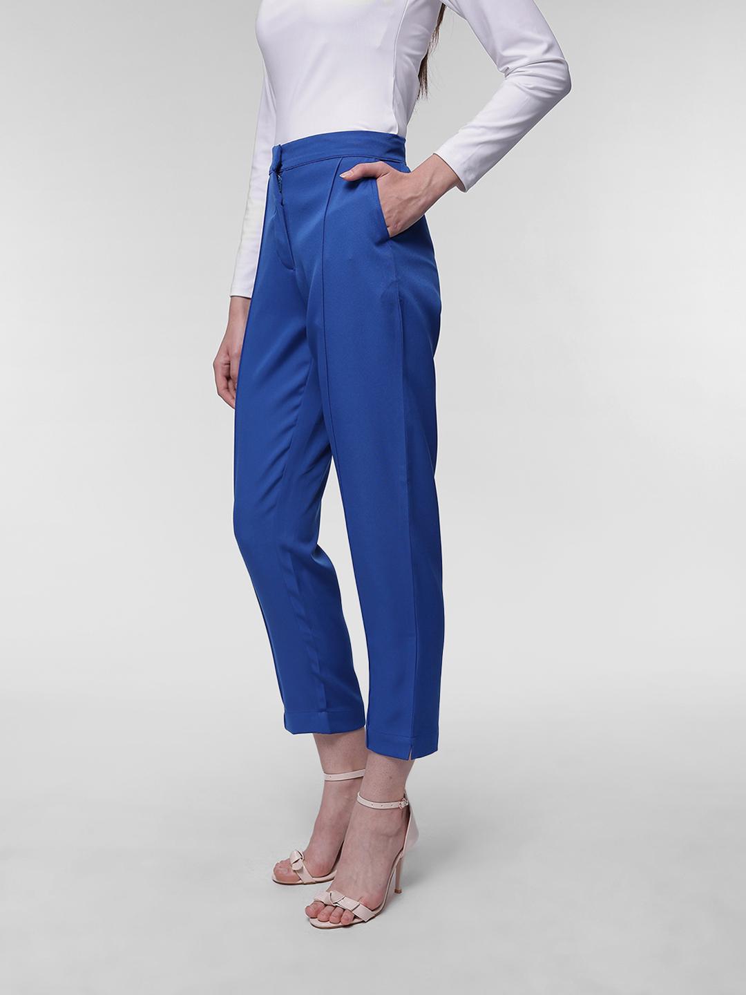Buy French Connection Women Cropped Formal Trousers - Trousers for ...