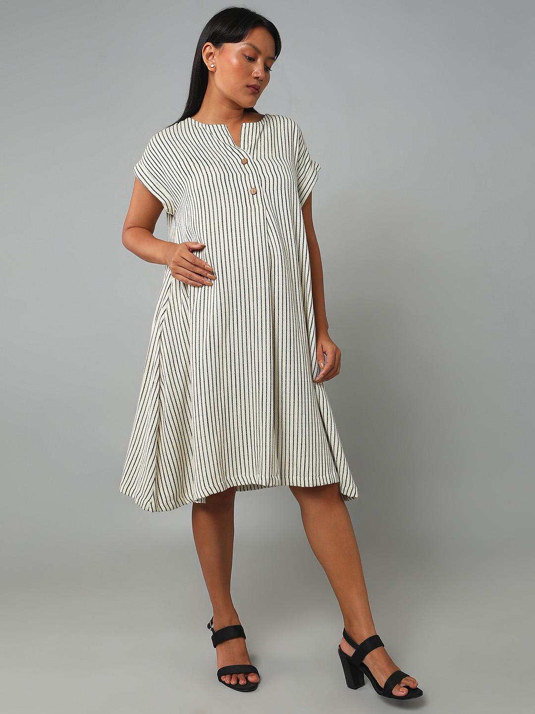 Buy Ed A Mamma Striped Maternity A Line Dress - Dresses for Women ...