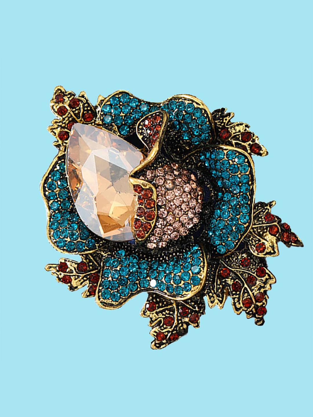 Buy SYGA Crystal Rhinestone Brooch - Brooch for Women 31103976 | Myntra