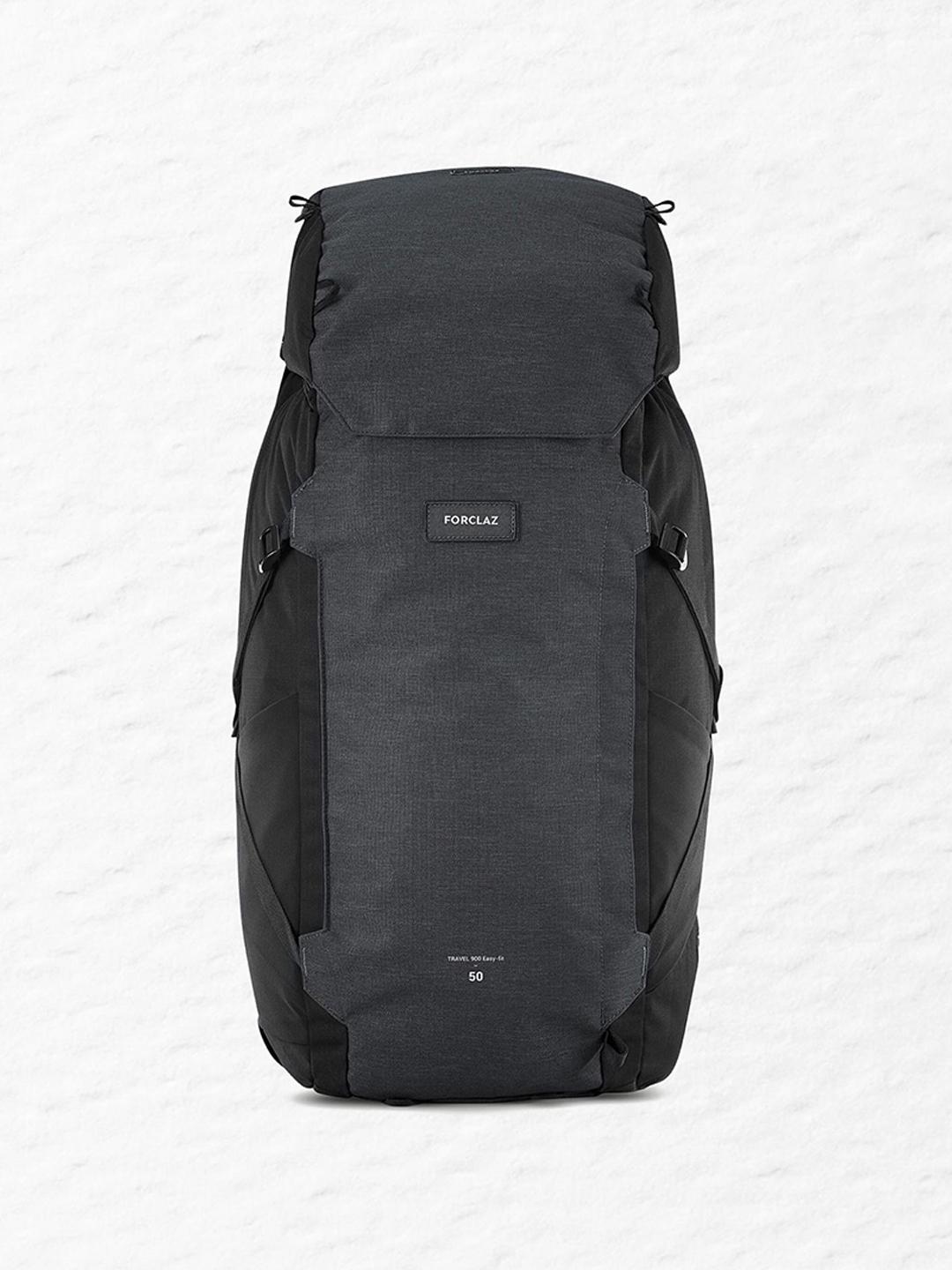 Buy Decathlon FORCLAZ Unisex Black Travel 900 50L + 6L Expandable ...