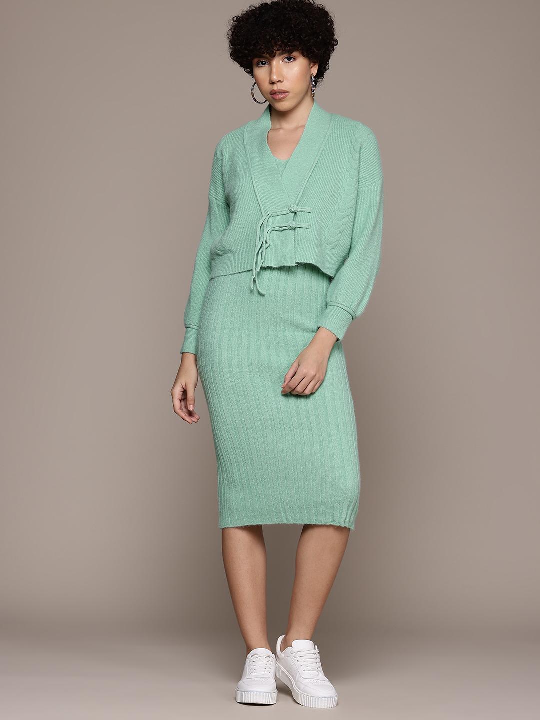 Buy Roadster Woollen Bodycon Dress With Shrug - Dresses for Women ...