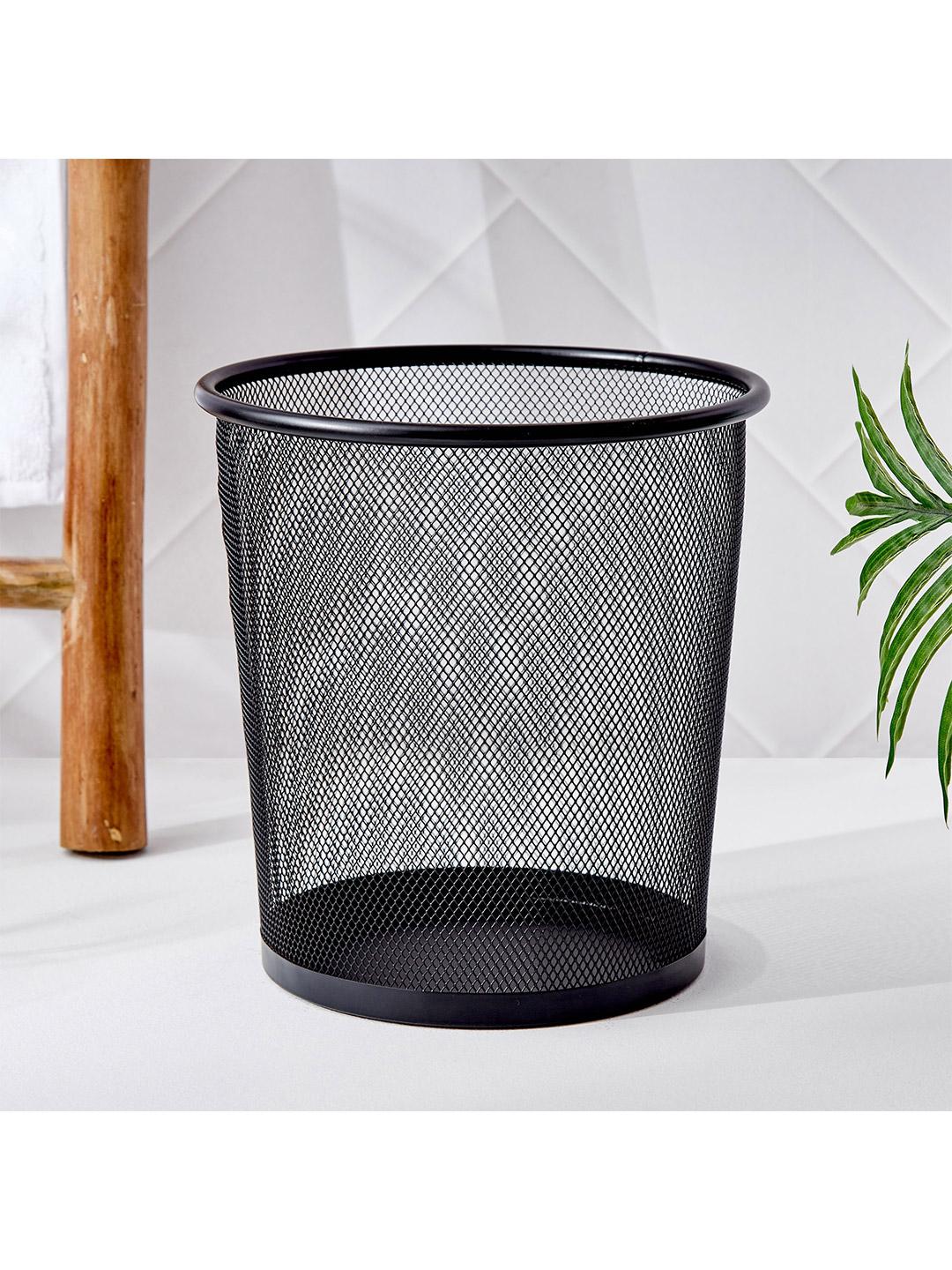 Buy Home Centre Black Metal Textured Open Dustbin 7L - Bins for Unisex ...