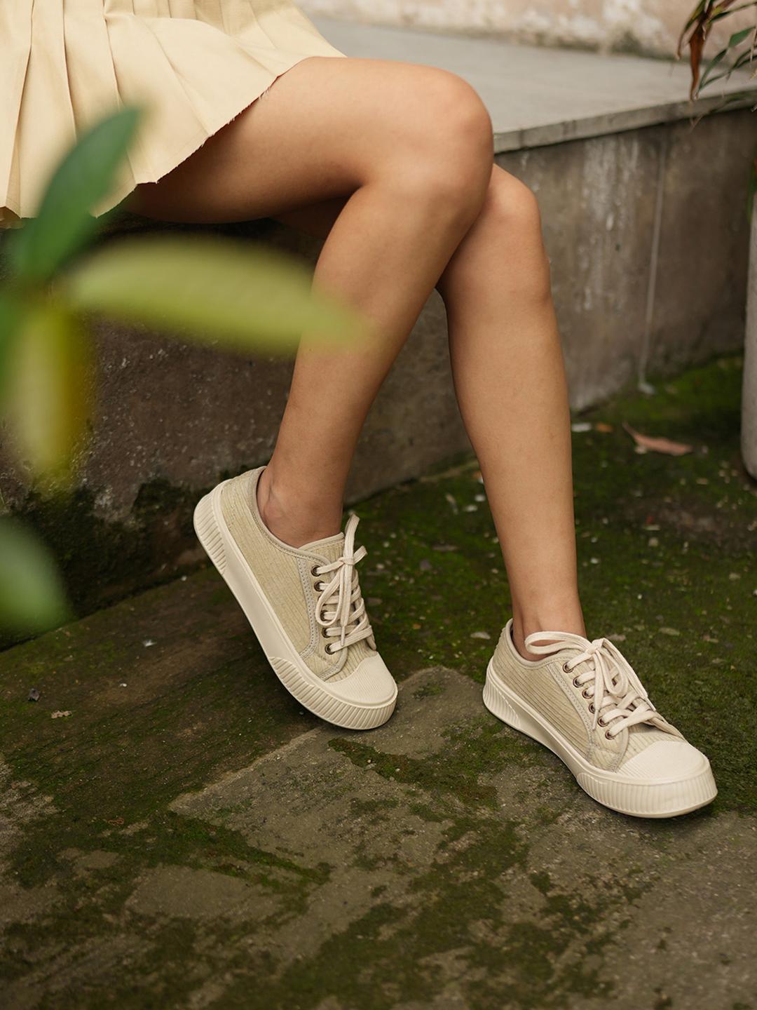 Buy Theater Women Wicked Brothers Sage Green Sneakers - Casual Shoes ...