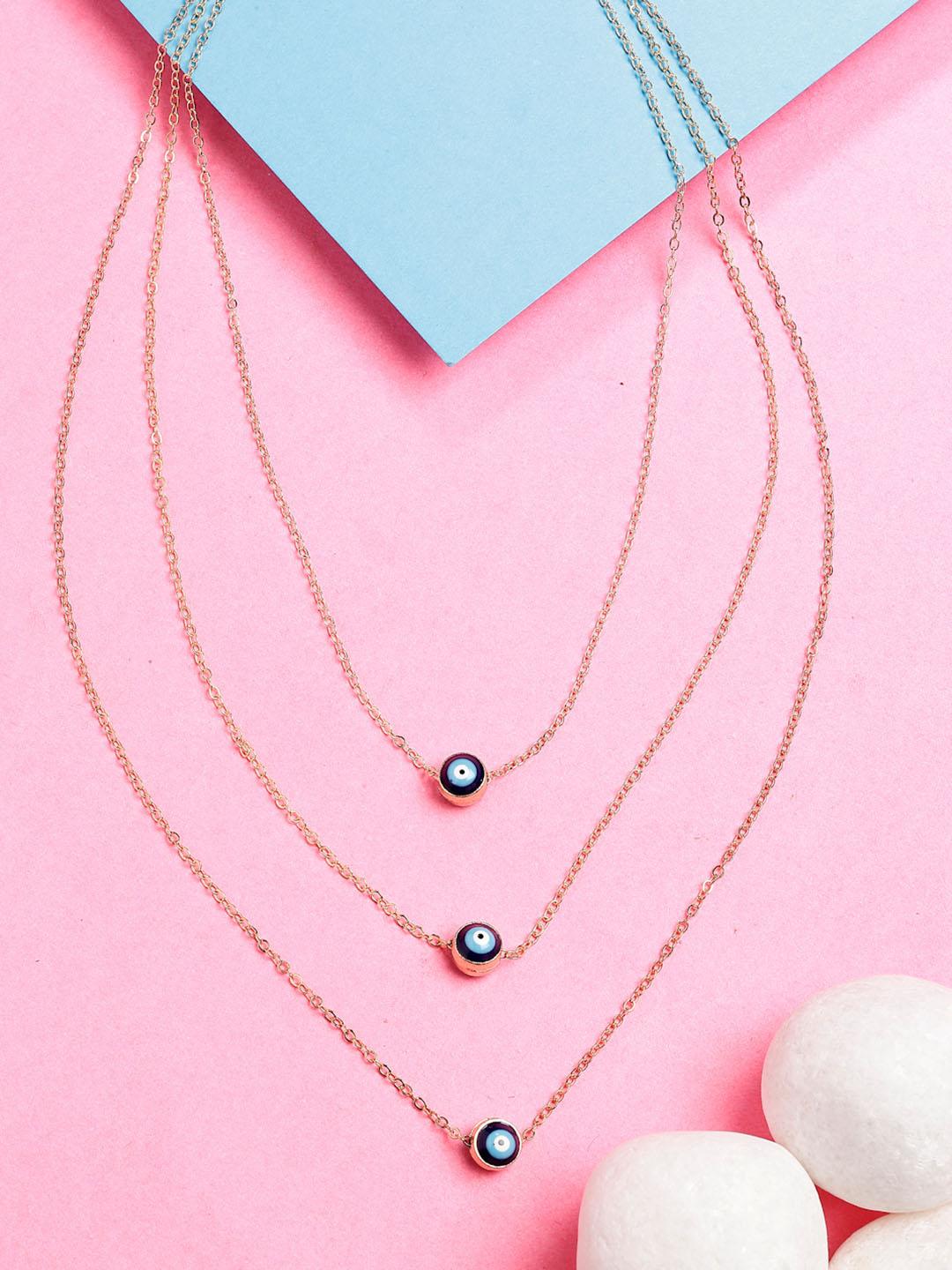 Buy NVR Gold Plated Evil Eye Layered Chain - Necklace And Chains for ...