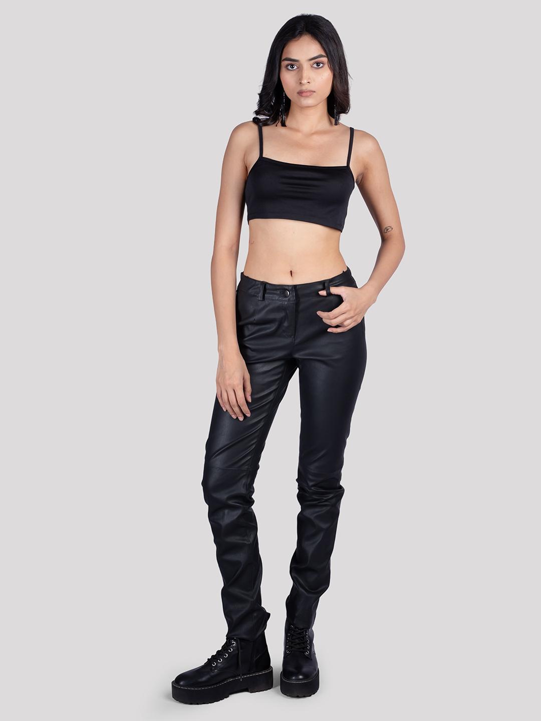Buy HUE & HIDE Women Genuine Leather Solid Jeans - Jeans for Women ...