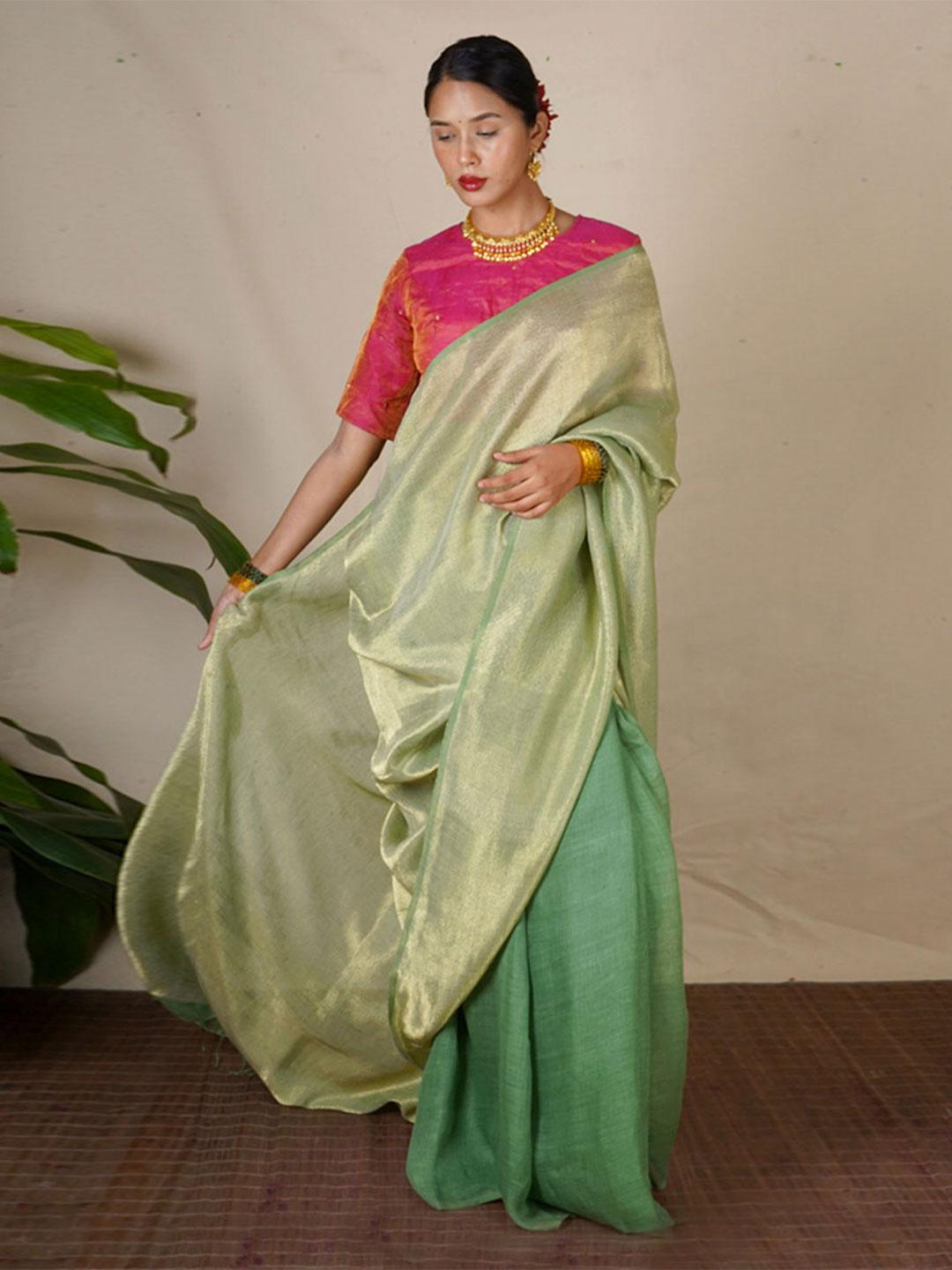 Buy Chidiyaa Linen Blend Saree - Sarees for Women 31251885 | Myntra