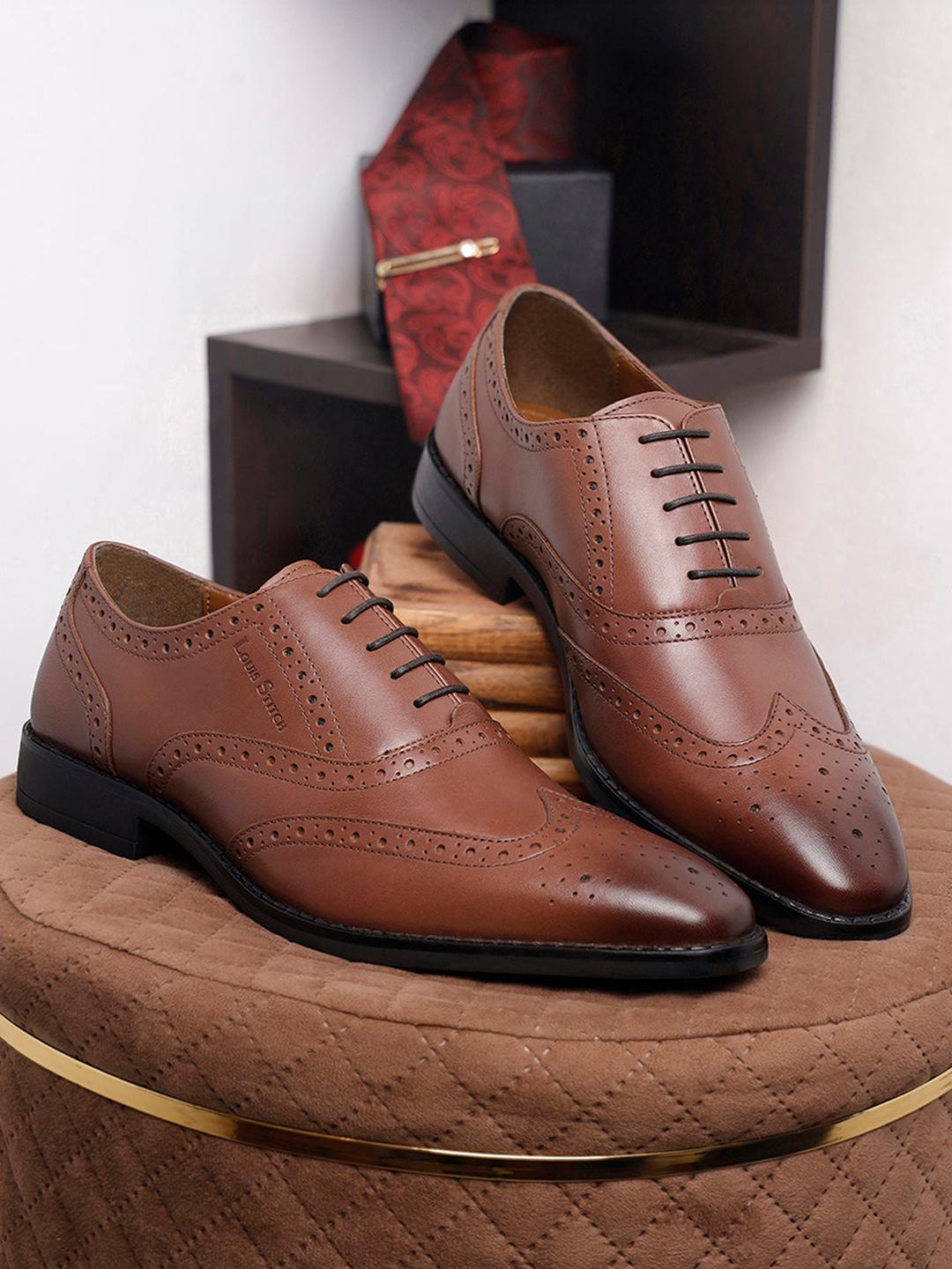 Buy Louis Stitch Men Tan Premium Egyptian Crust Leather Formal Brogues ...