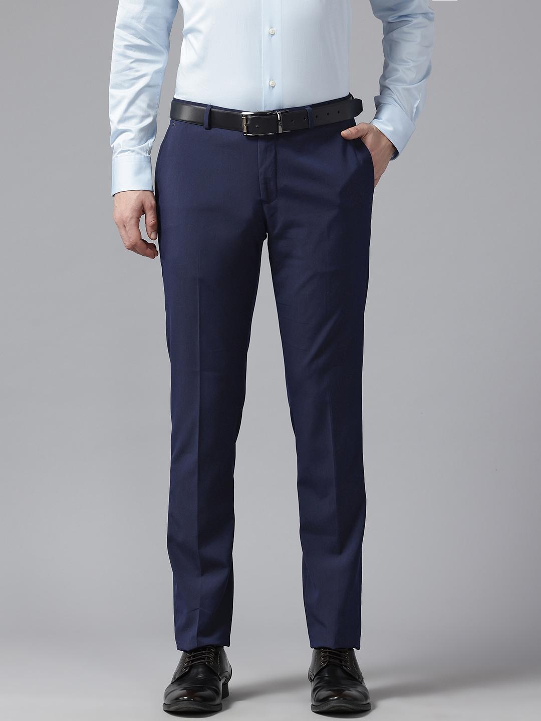 Buy Blackberrys Men Formal Slim Fit Trousers - Trousers for Men ...