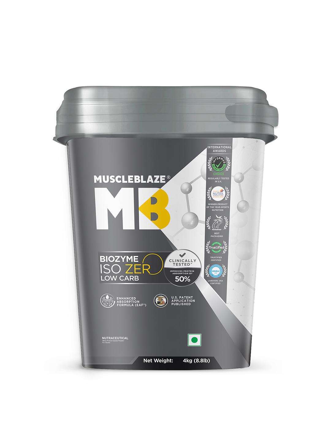 Buy MuscleBlaze Biozyme Iso Zero Whey Protein Isolate Ice Cream ...