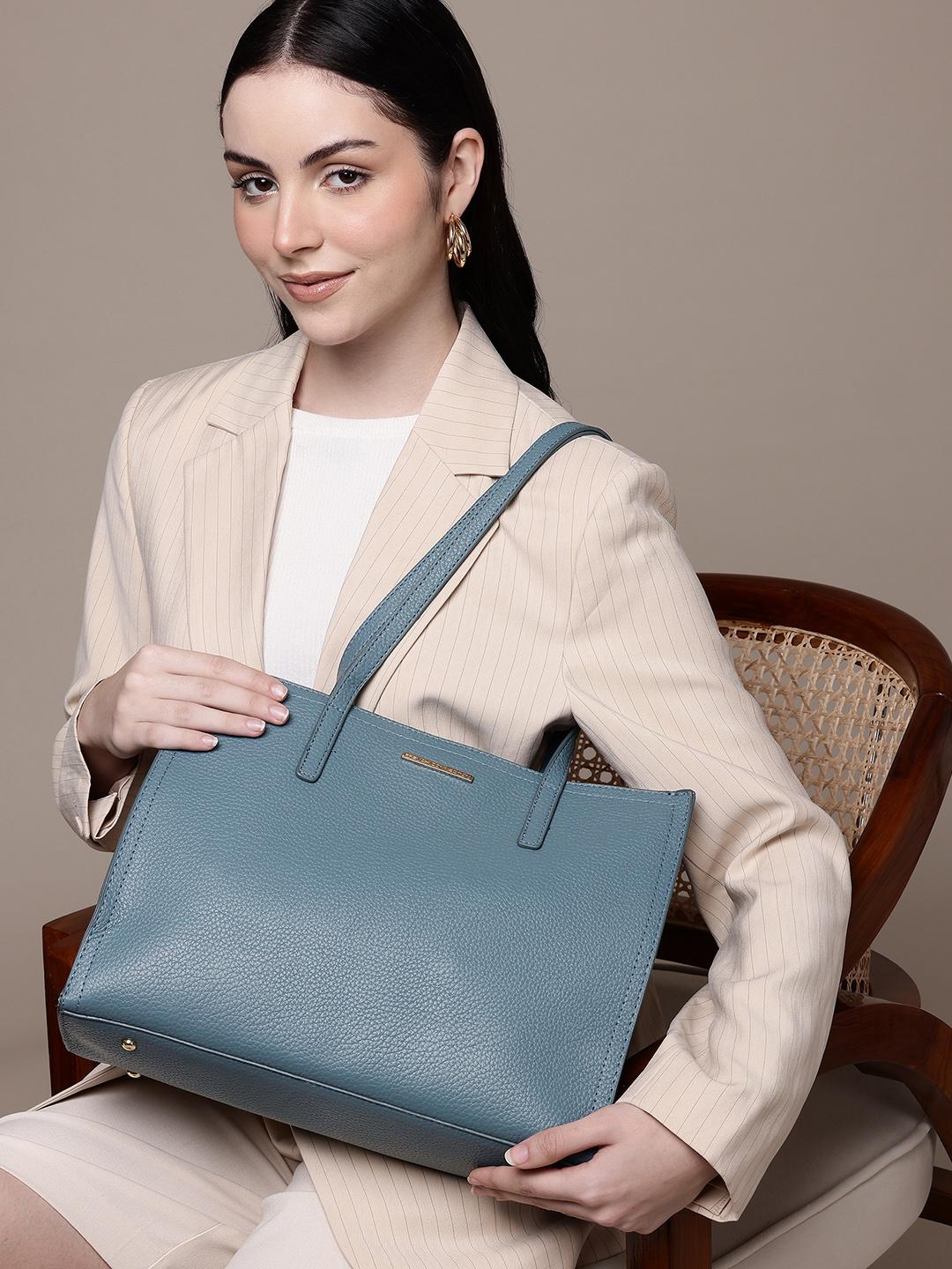 Buy French Connection Textured Structured Shoulder Bag - Handbags for ...