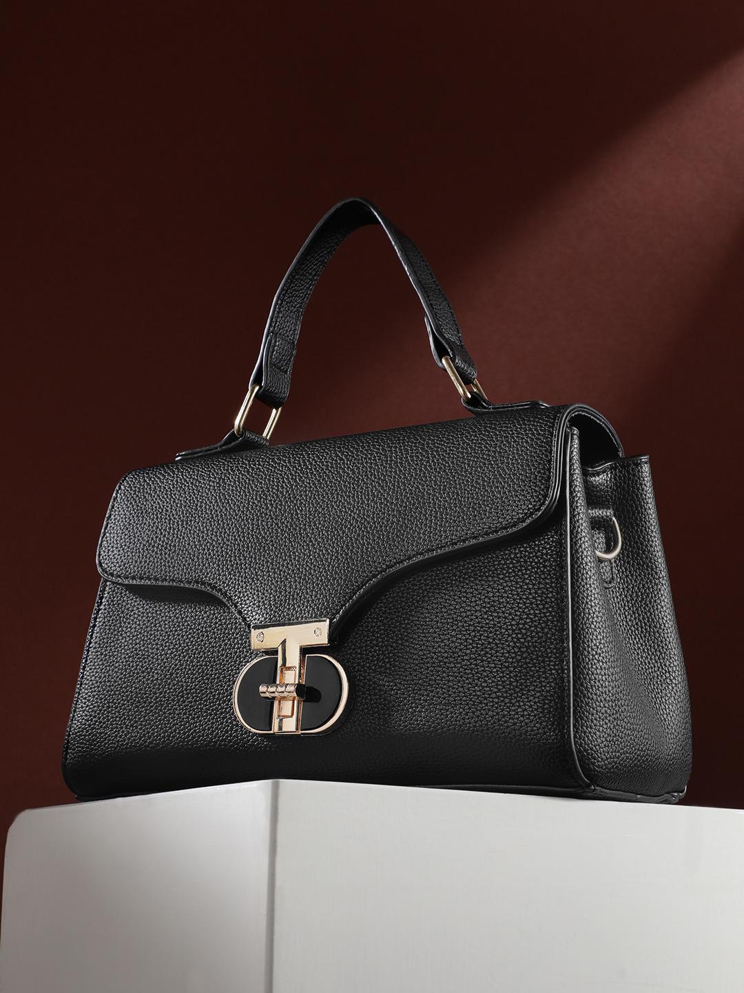 Buy French Connection Textured Structured Satchel Bag - Handbags for ...