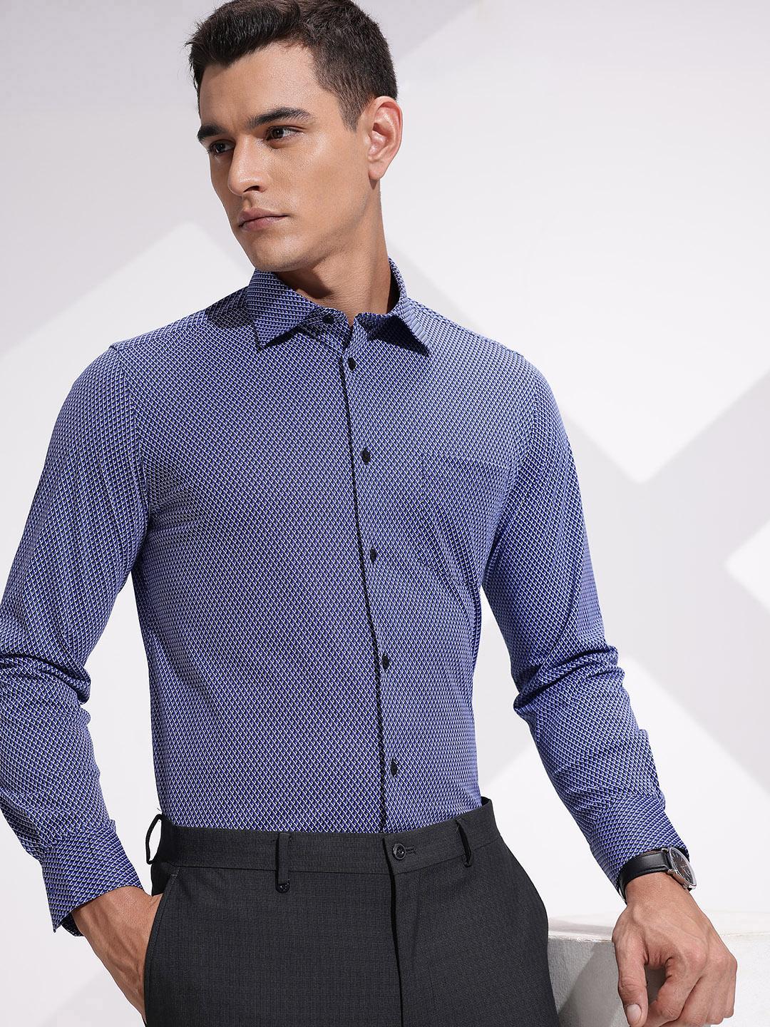 Buy INVICTUS Geometric Printed Formal Shirt - Shirts for Men 31451734 ...