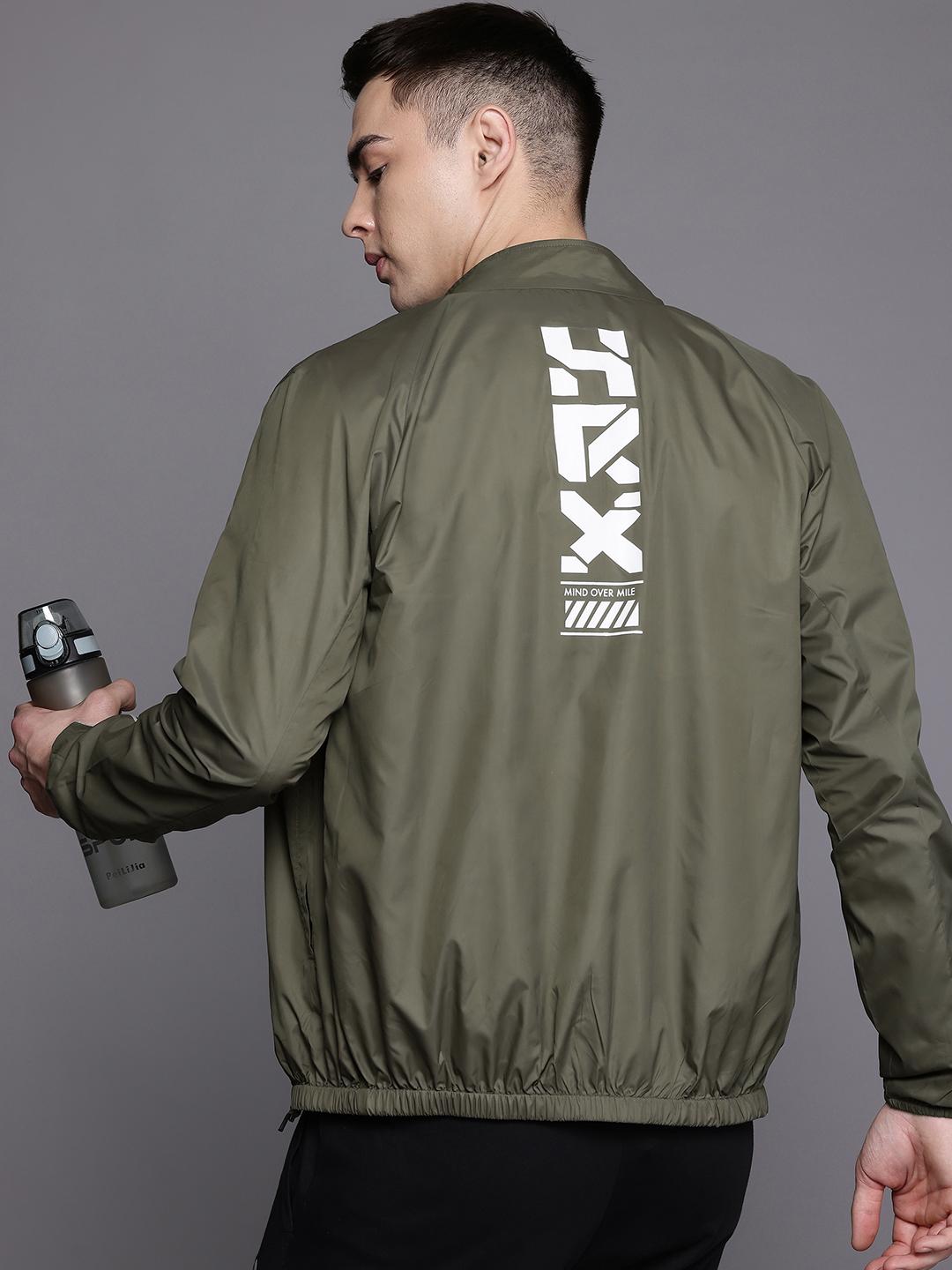 Buy HRX By Hrithik Roshan Men Brand Logo Windcheater Training Or Gym ...