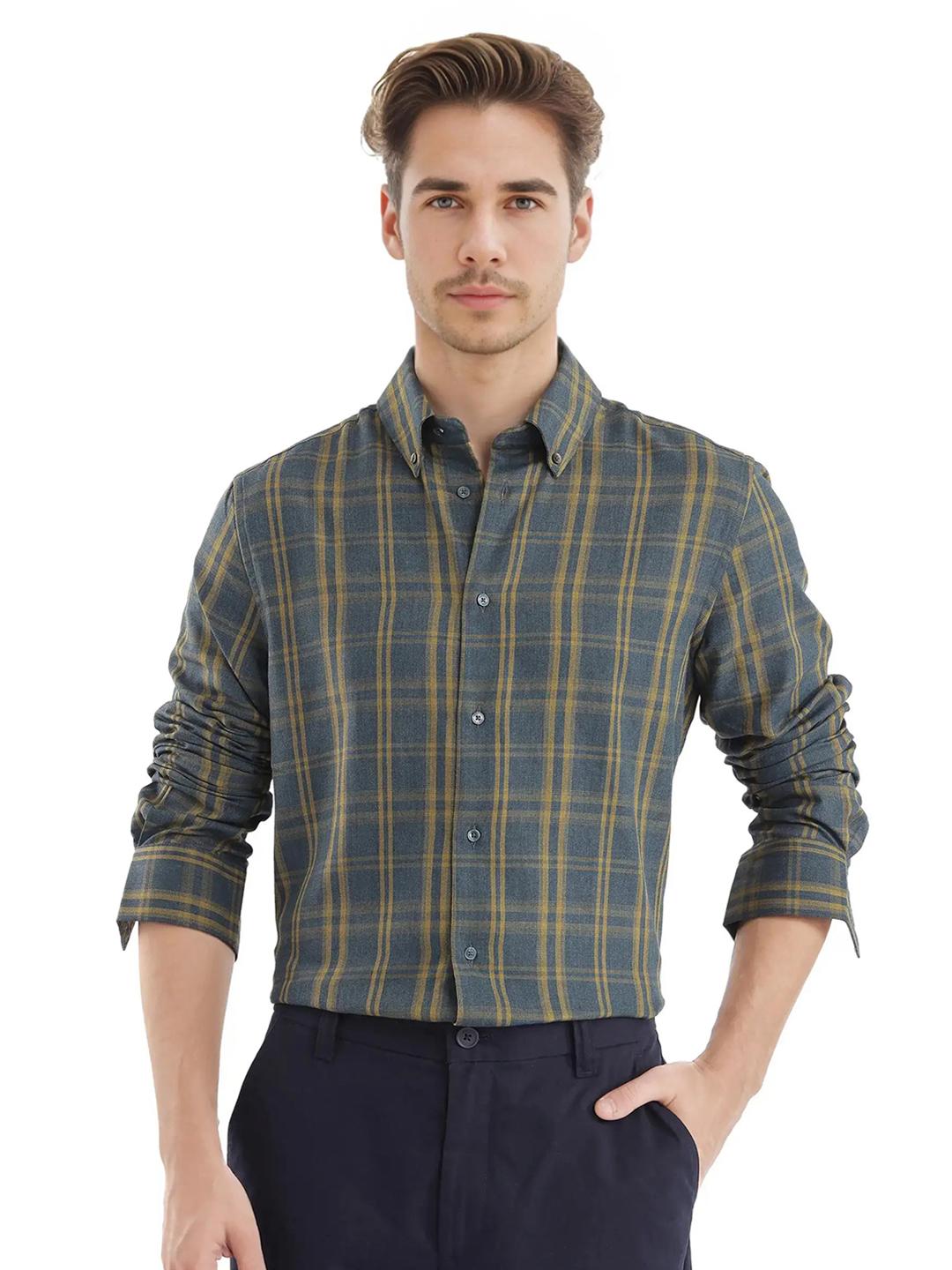Buy RARE RABBIT Men Comfort Opaque Checked Casual Shirt - Shirts for ...