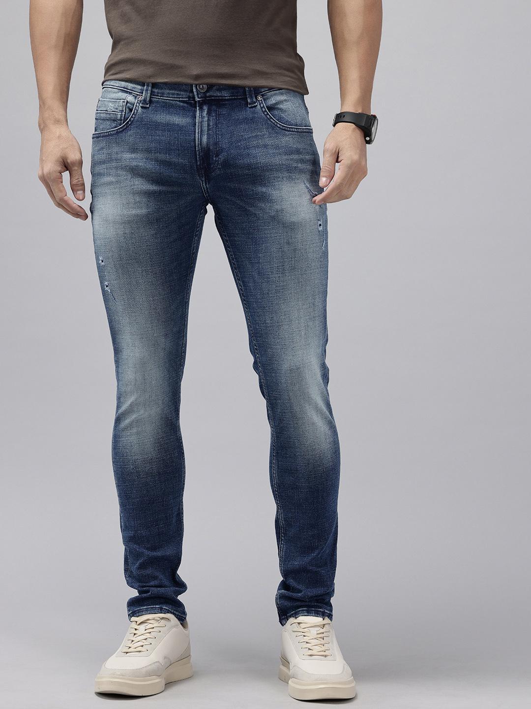 Buy SPYKAR Men Low Rise Skinny Slim Fit Low Distress Heavy Fade ...