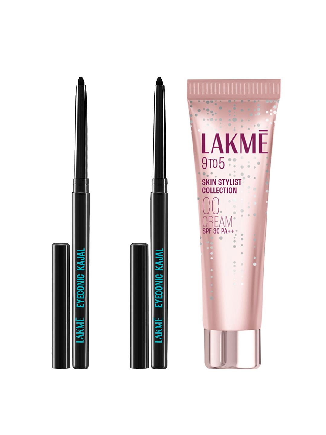 Buy Lakme Set Of 9 To 5 CC Cream & Eyeconic Kajal 30g + 0.35g - Makeup ...